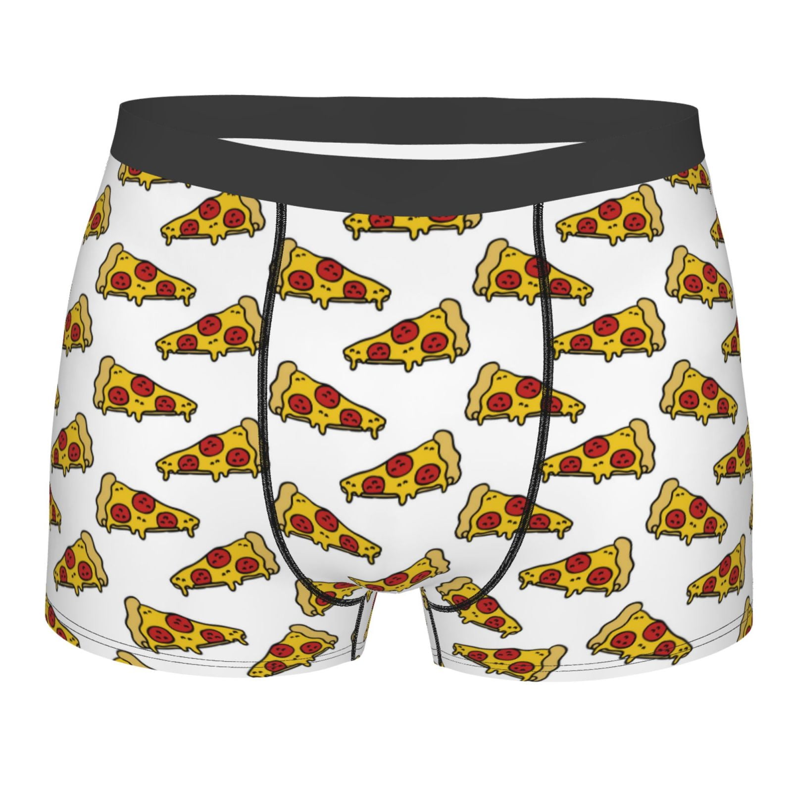 Qokaie Pizza Print Mens Underwear Microfiber Boxer Brief for Men ...