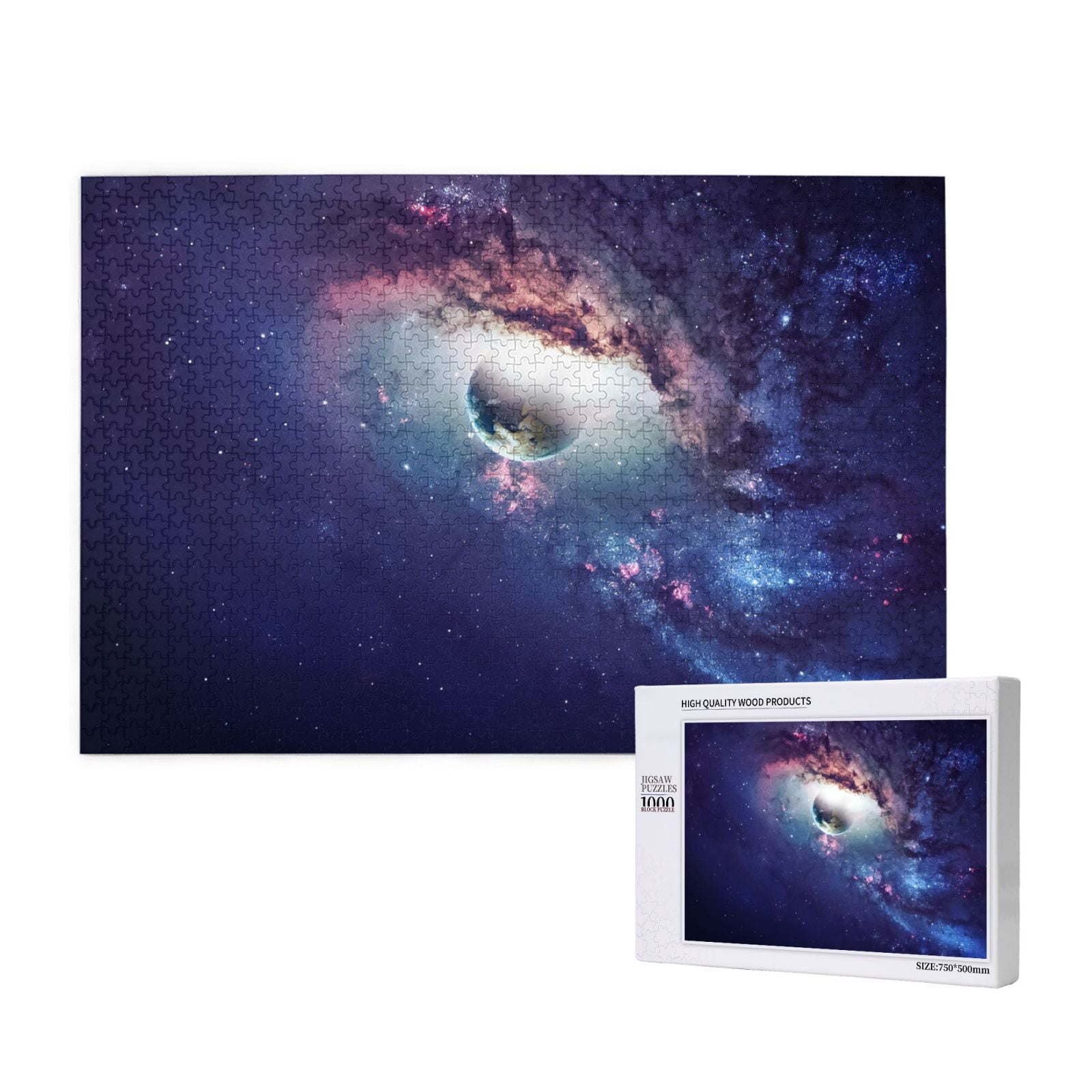 Qokaie Planets Stars And Galaxies Pattern Picture Puzzle,Wooden 1000 ...