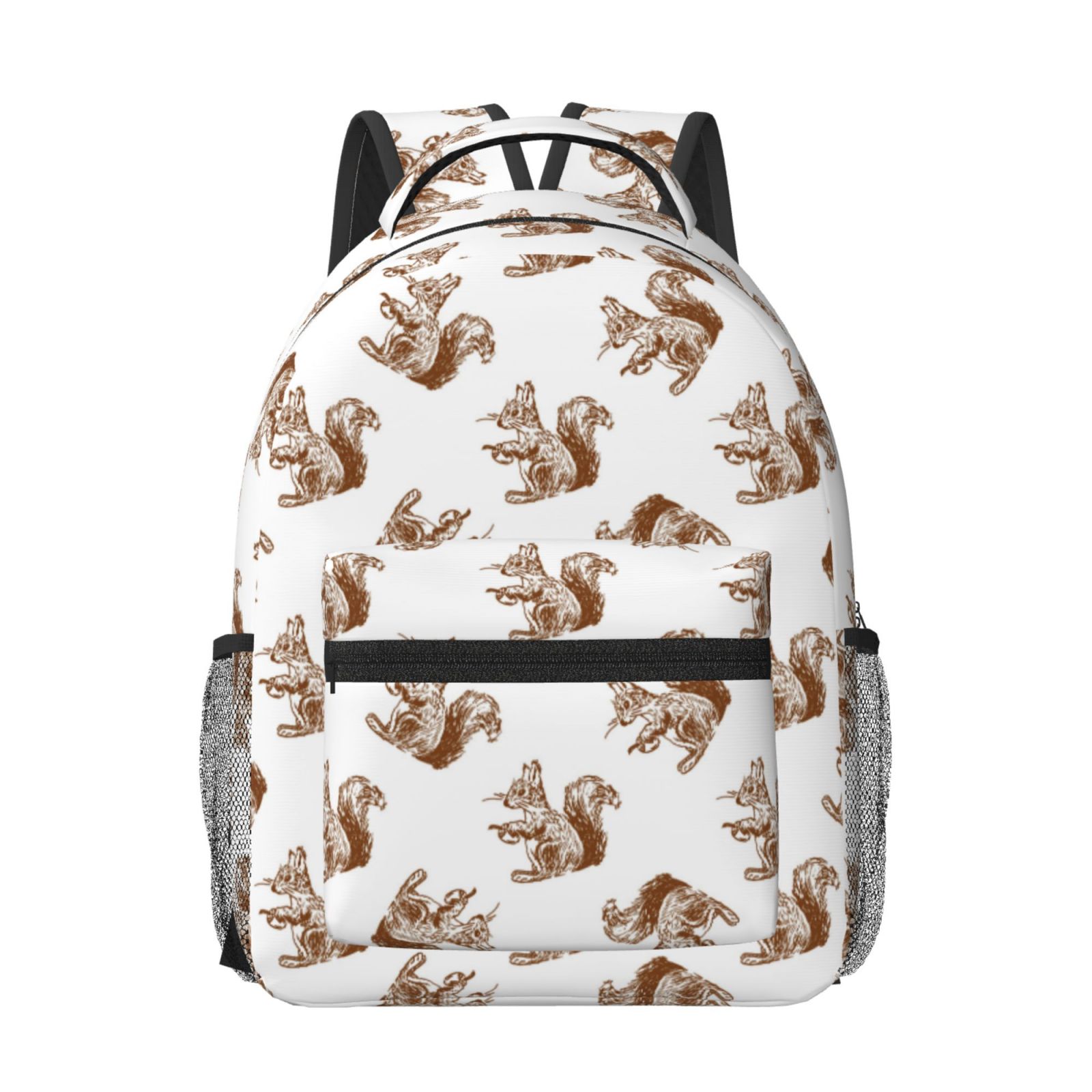 Qokaie Retro Squirrel Style School Backpack Travel Bag for Men & Women ...