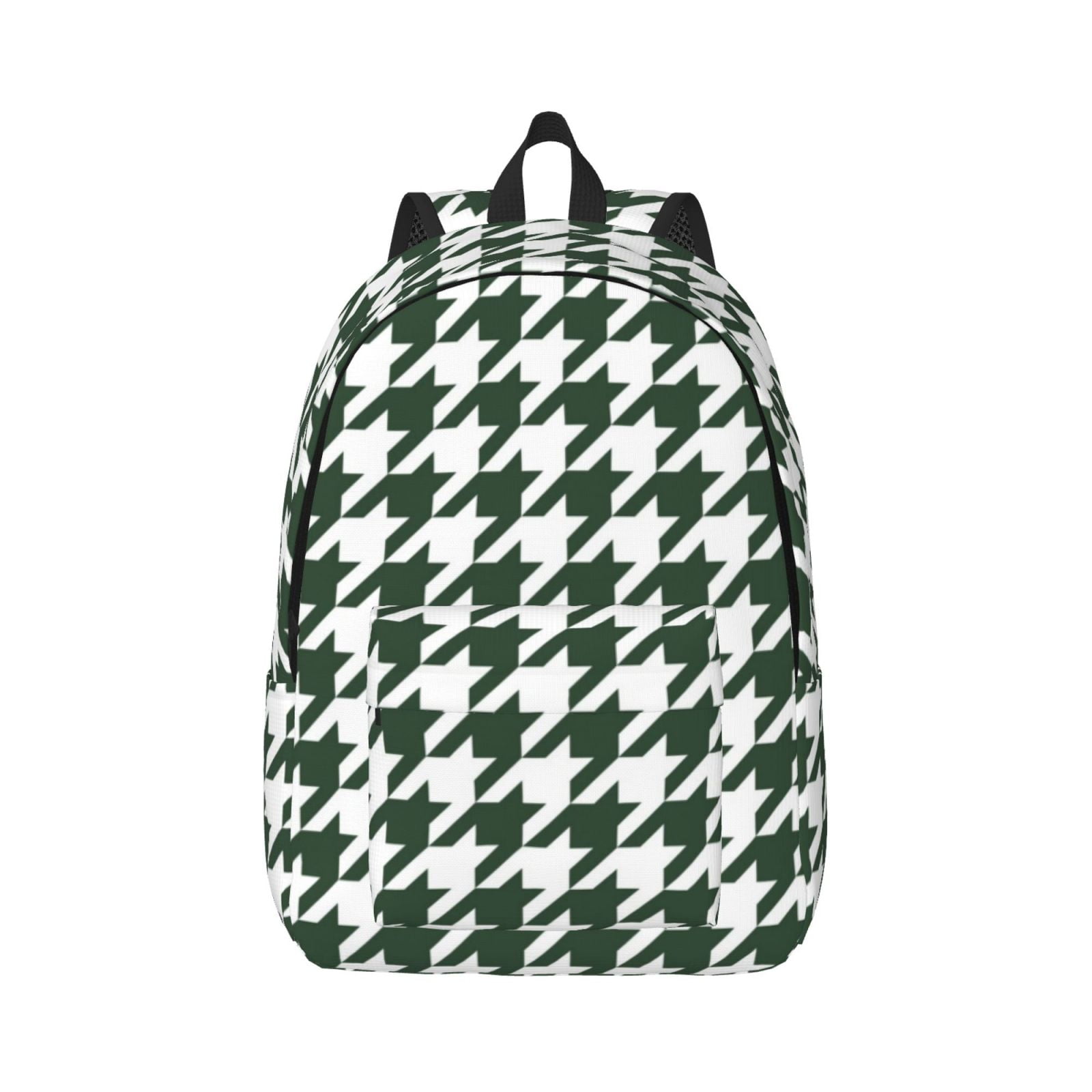 Qokaie Scottish Checkered Pattern Canvas Backpack Travel Daypack ...