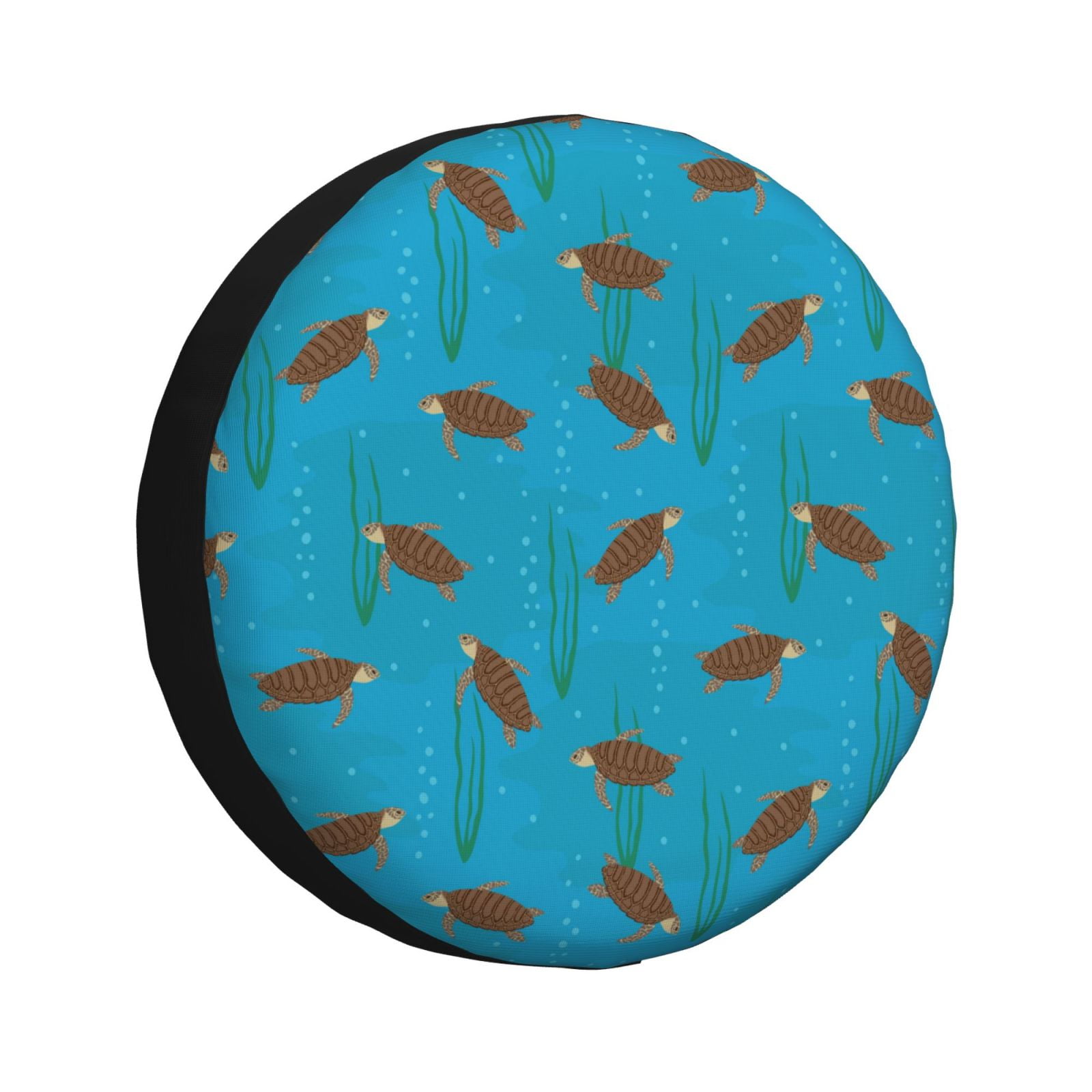 Qokaie Sea Turtle Pattern Tire Cover, Waterproof Leather Wheel Cover ...