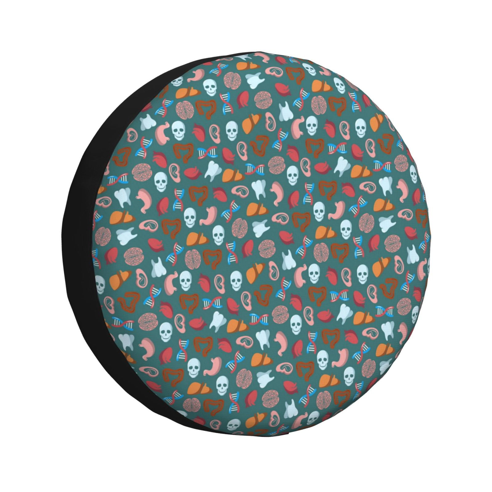 Qokaie Skull cute organ Pattern Tire Cover, Waterproof Leather Wheel ...