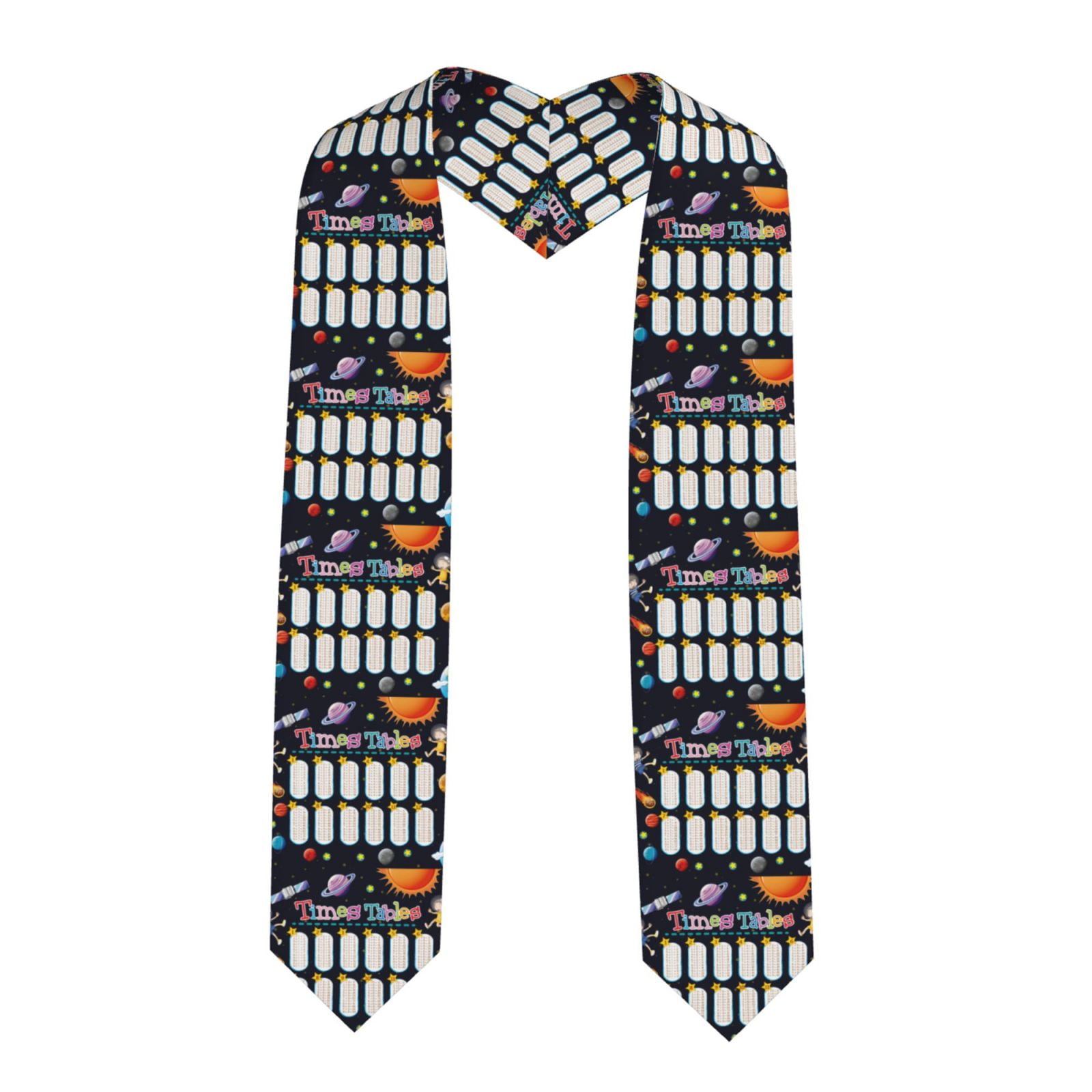 Qokaie Space Math Times Tables Pattern Graduation Shawl Stole ...