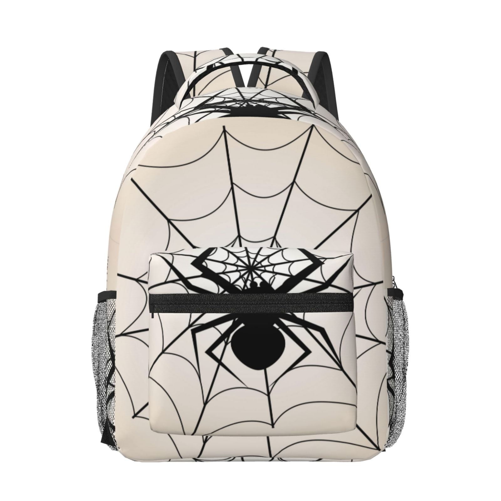 Qokaie Spiders On The Web 1 Style School Backpack Travel Bag for Men ...