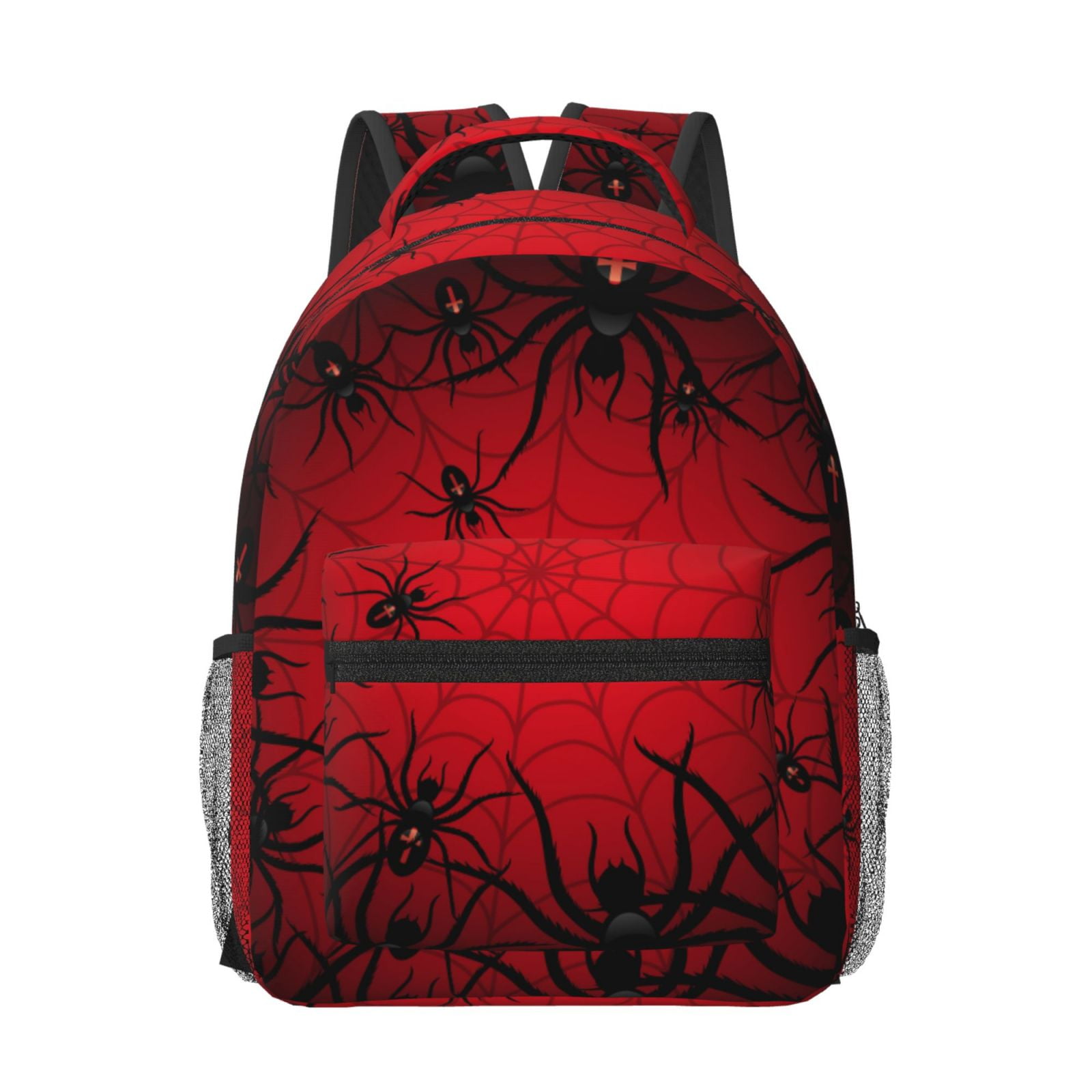 Qokaie Spiders On The Web And Space Style School Backpack Travel Bag ...