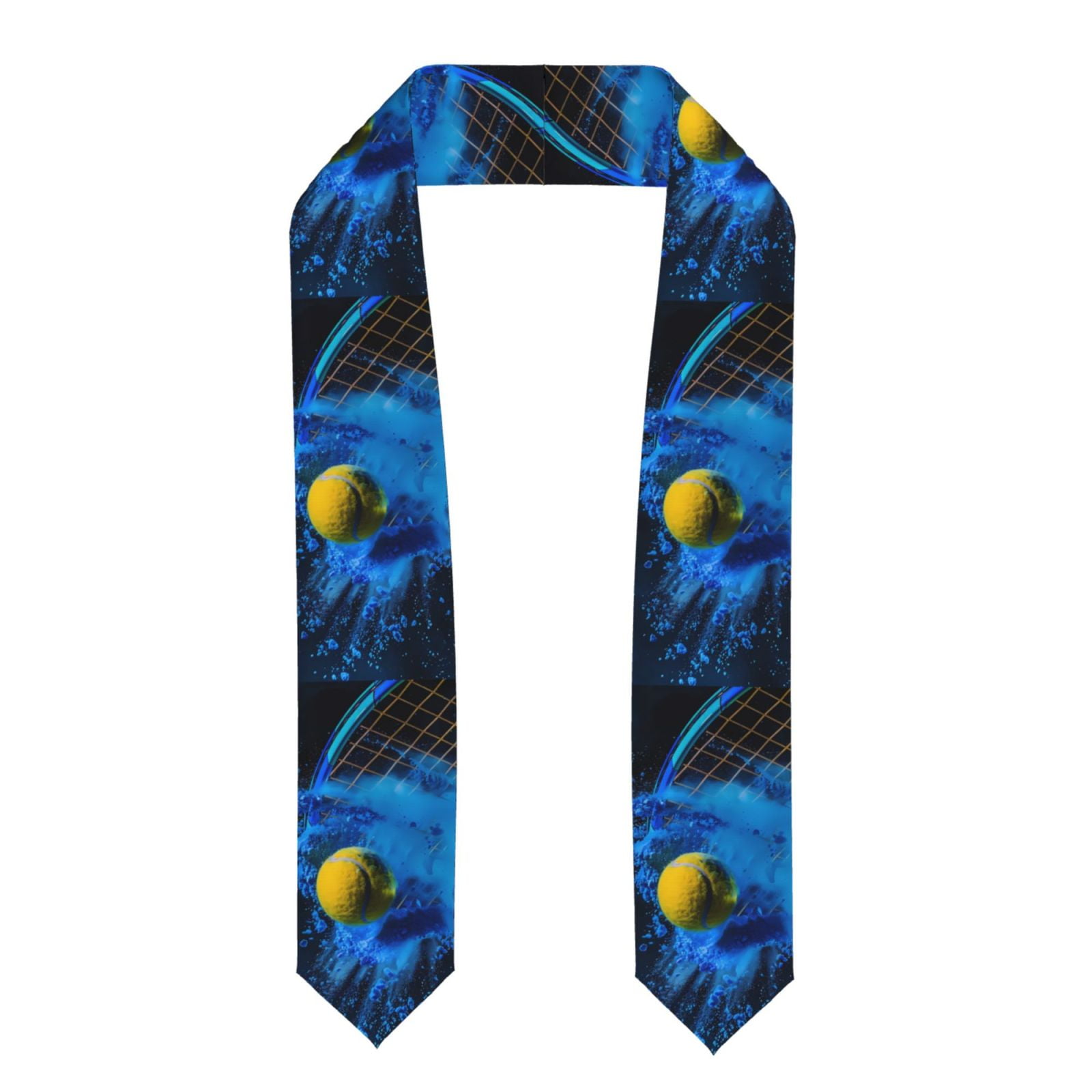 Qokaie Sports Tennis Ball Pattern Graduation Shawl Stole – Academic ...