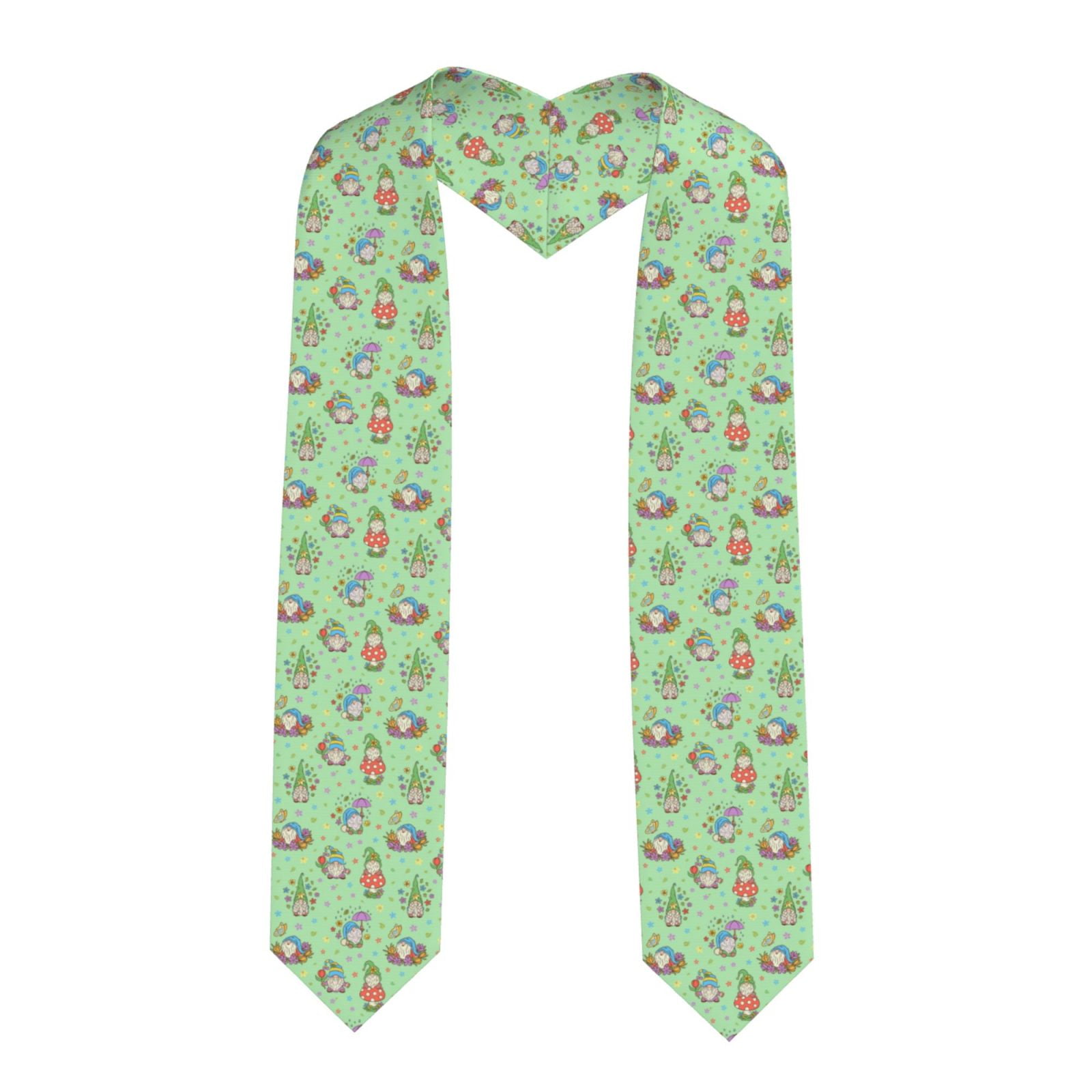 Qokaie Spring Gnome Pattern Graduation Shawl Stole – Academic Stole ...