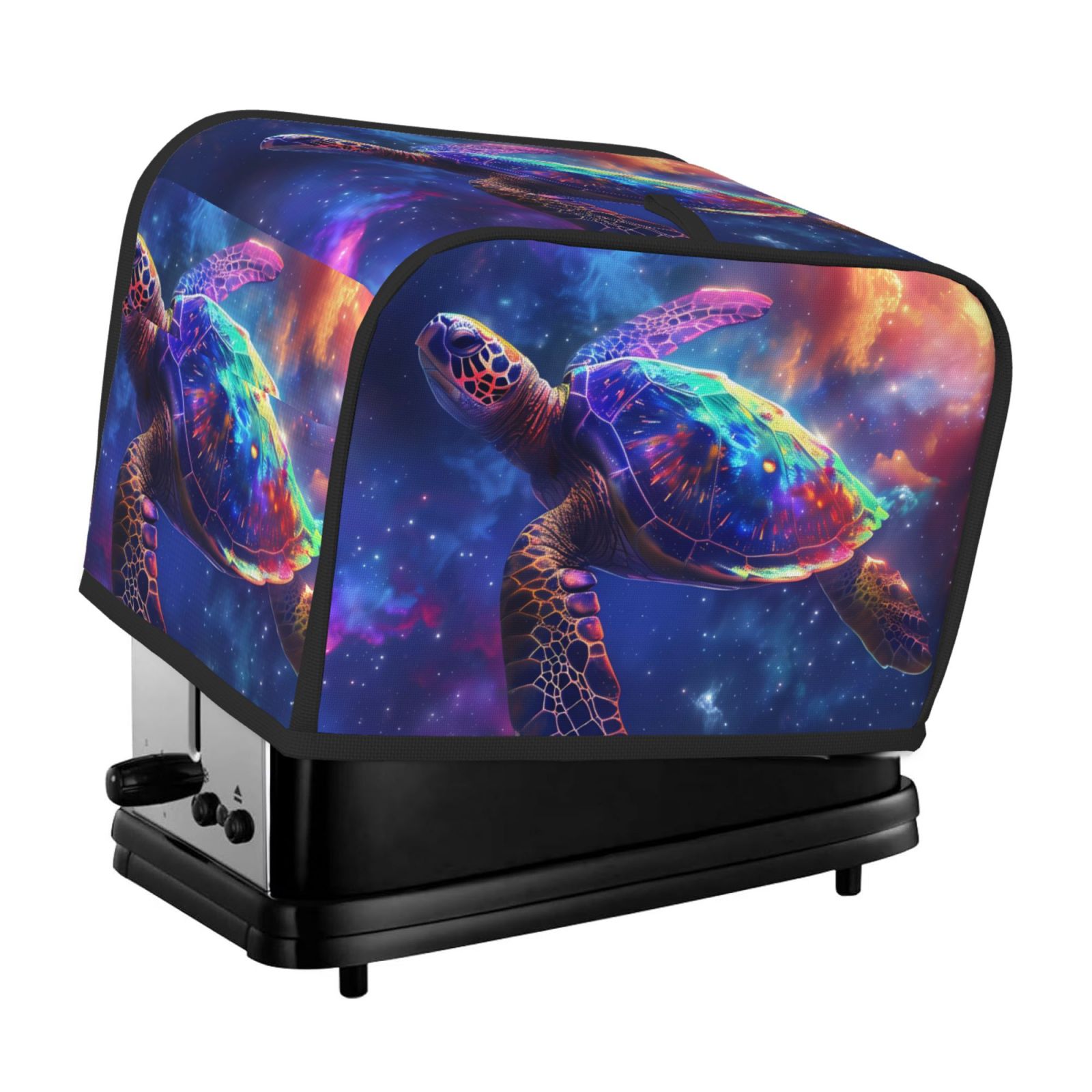 Qokaie Starry Sky Turtle Print Toaster Cover 2 Slice,Toaster Oven Cover ...
