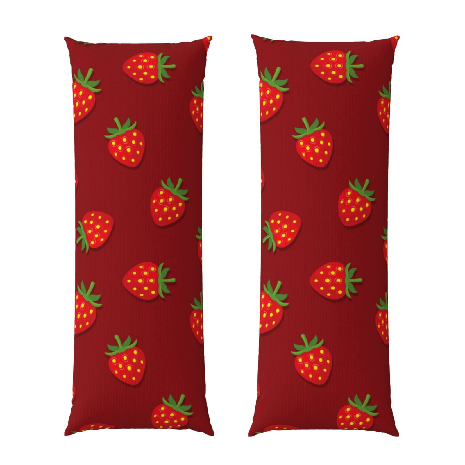 Qokaie Strawberry Print Cotton Hypoallergenic Body Pillow protectors ...