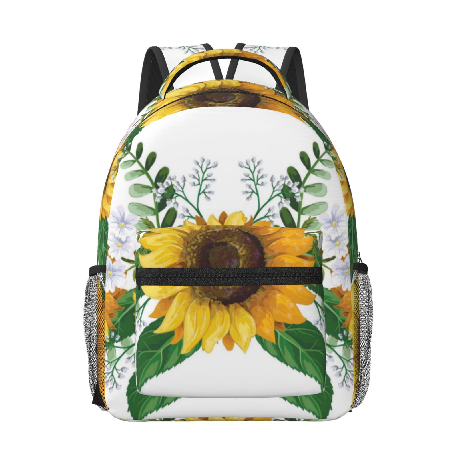 Qokaie Sunflowers (2) Style School Backpack Travel Bag for Men & Women ...
