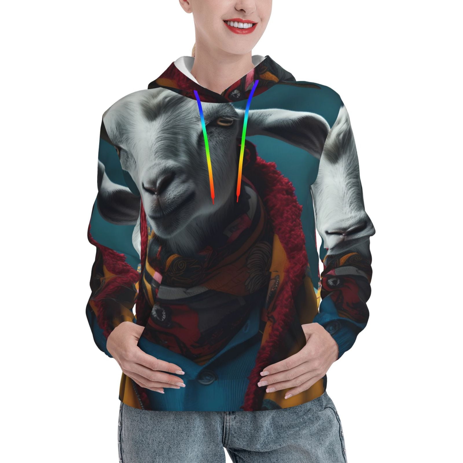 Haiem Surrealist Goat for Men's Fashion Hoodies & Sweatshirts with ...