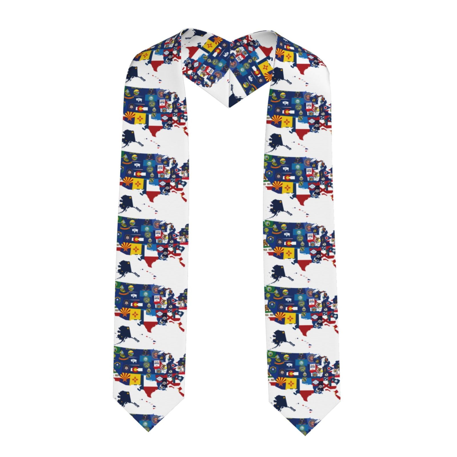 Qokaie The Map Of United States Pattern Graduation Shawl Stole ...