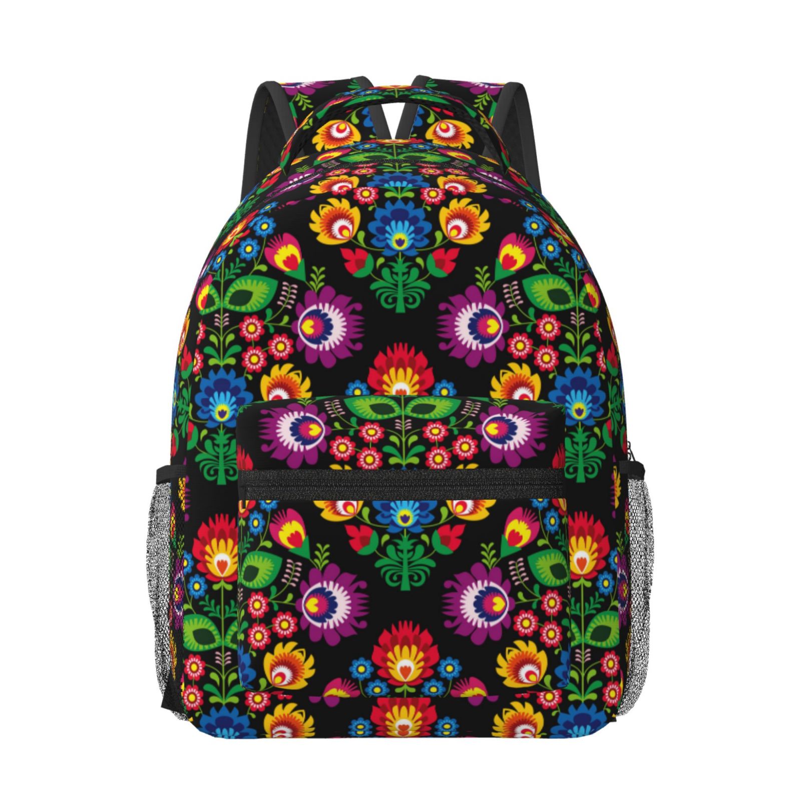 Qokaie Traditional Floral Polish Style School Backpack Travel Bag for ...