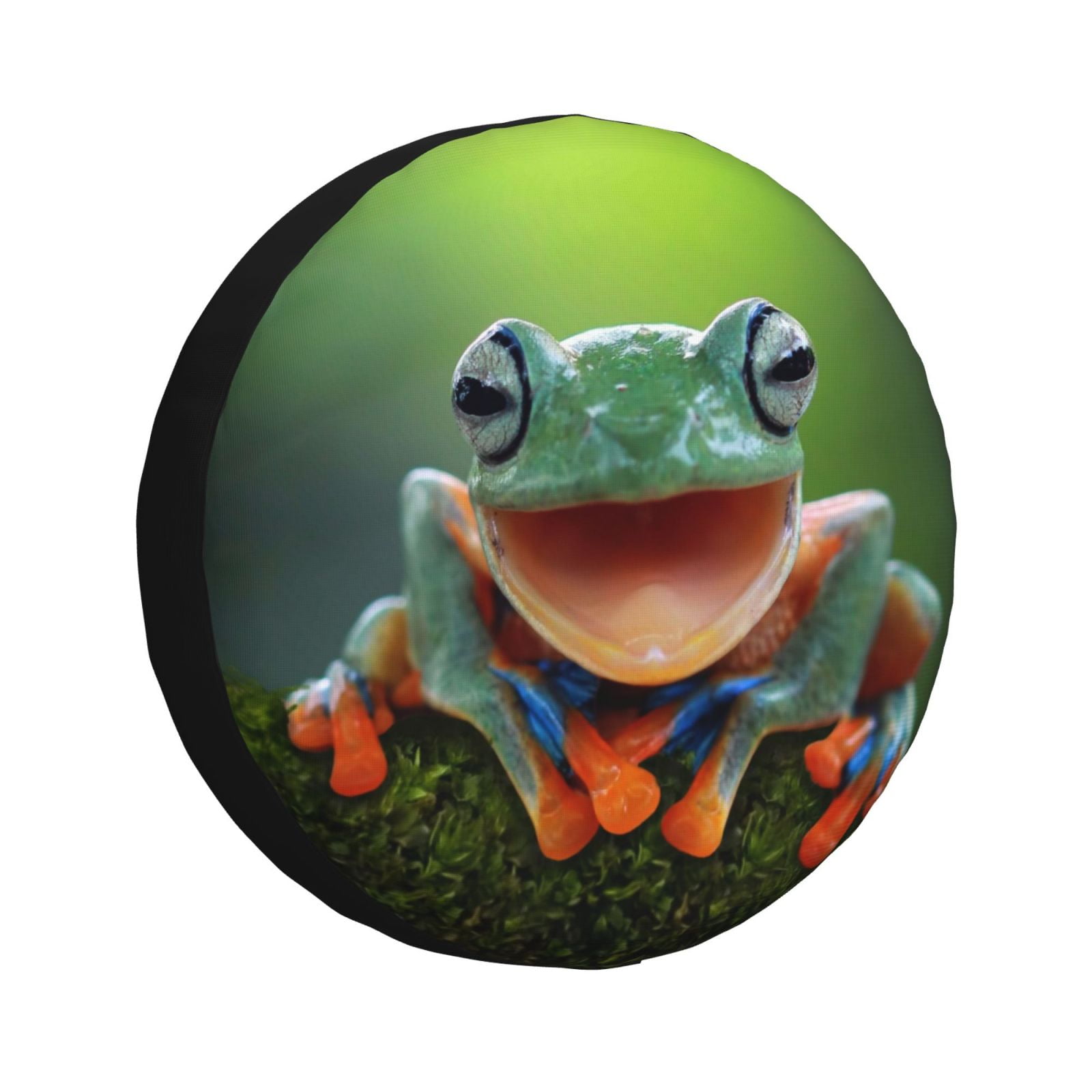 Qokaie Tree Frog Pattern Tire Cover, Waterproof Leather Wheel Cover ...