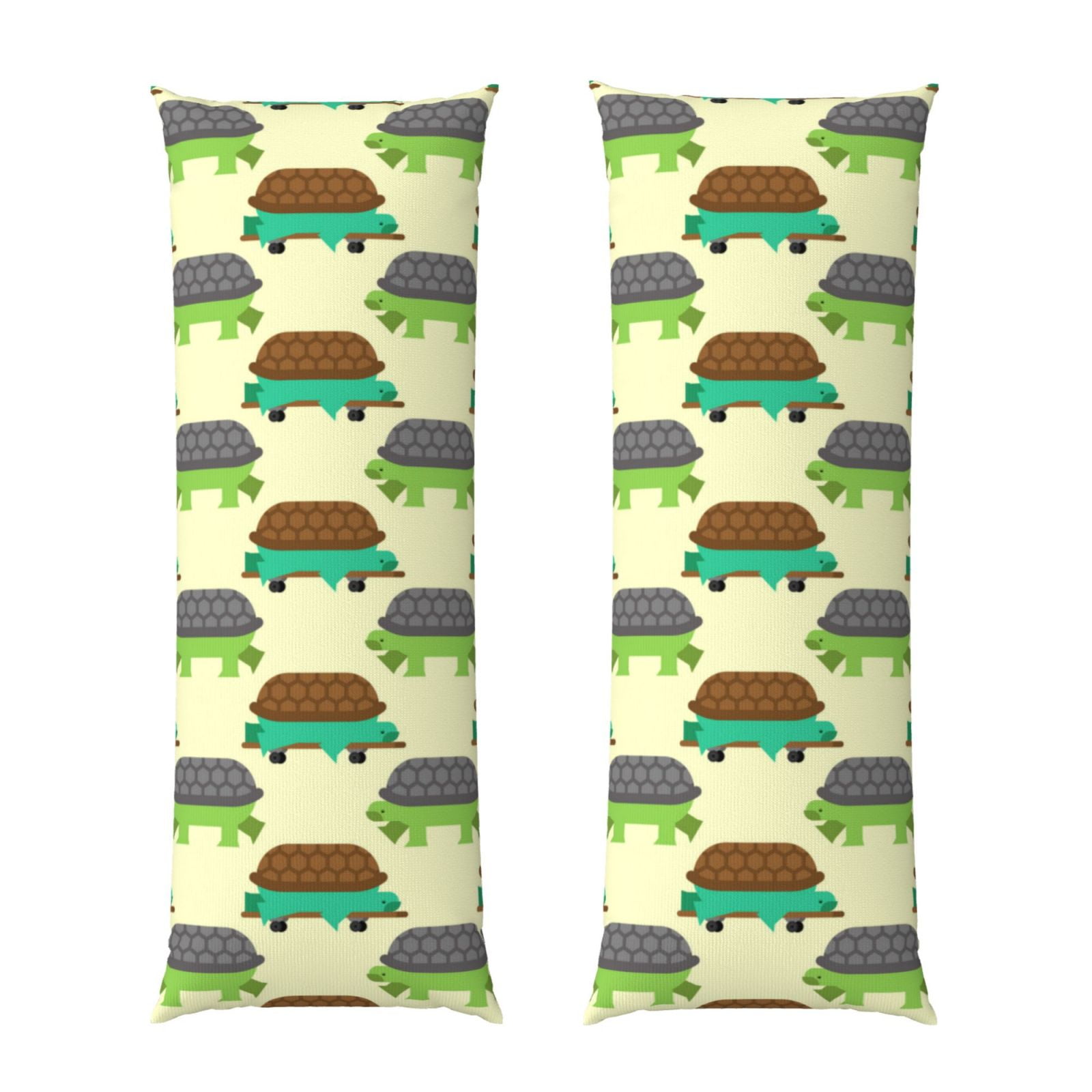 Qokaie Turtle On Skateboard Print Cotton Hypoallergenic Body Pillow ...
