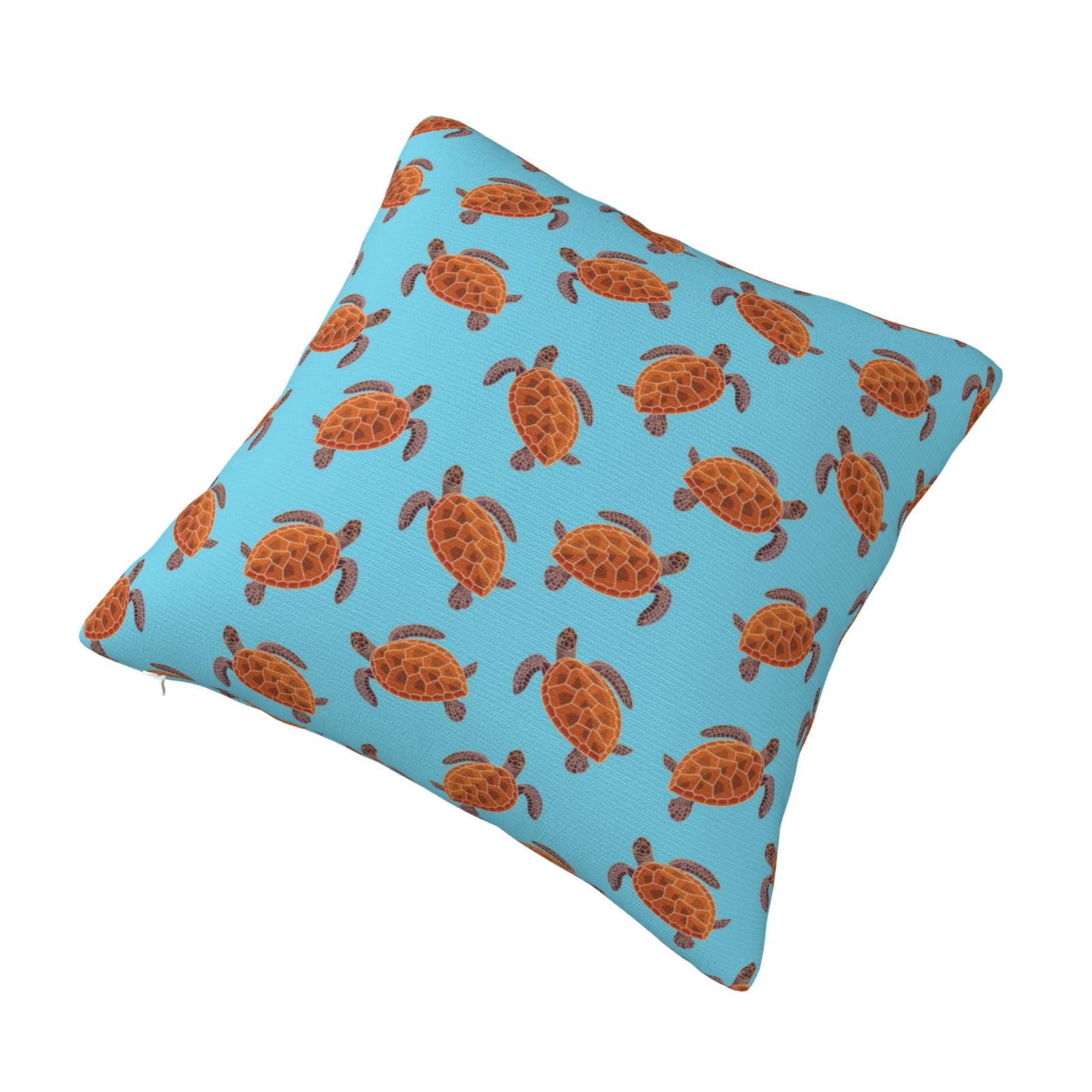 Qokaie Turtle Print Throw Pillows Cover, Decorative Throw Pillows for ...
