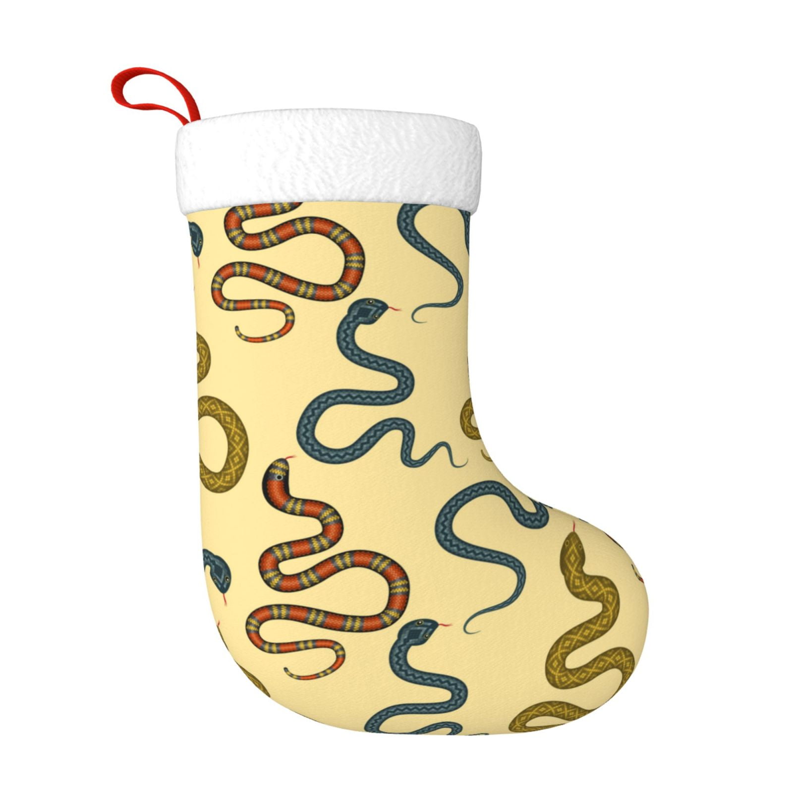 Qokaie Various Snake Christmas Stockings 18 Inch,Large Xmas Stocking ...