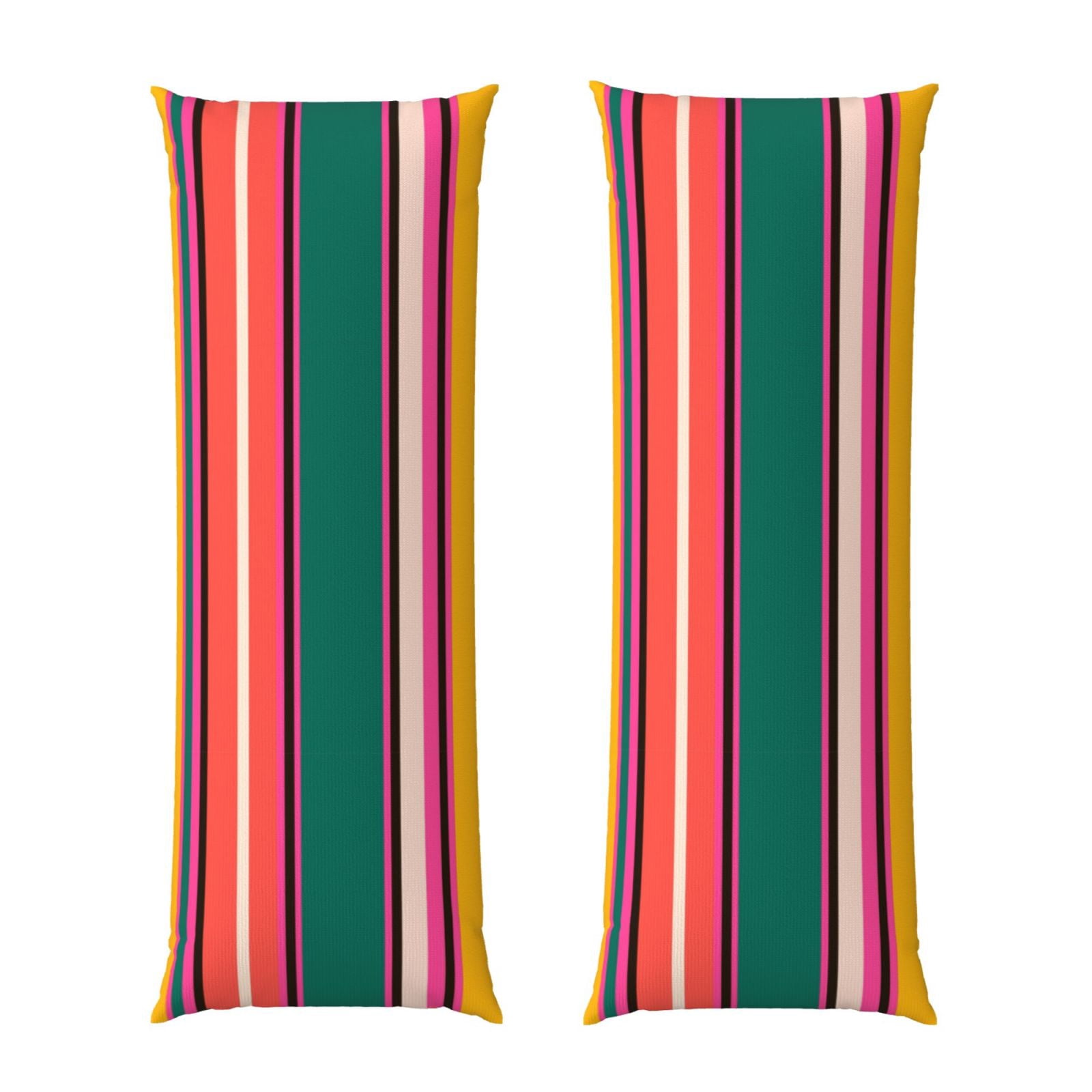 Qokaie Vertical Stripes Print Cotton Hypoallergenic Body Pillow ...