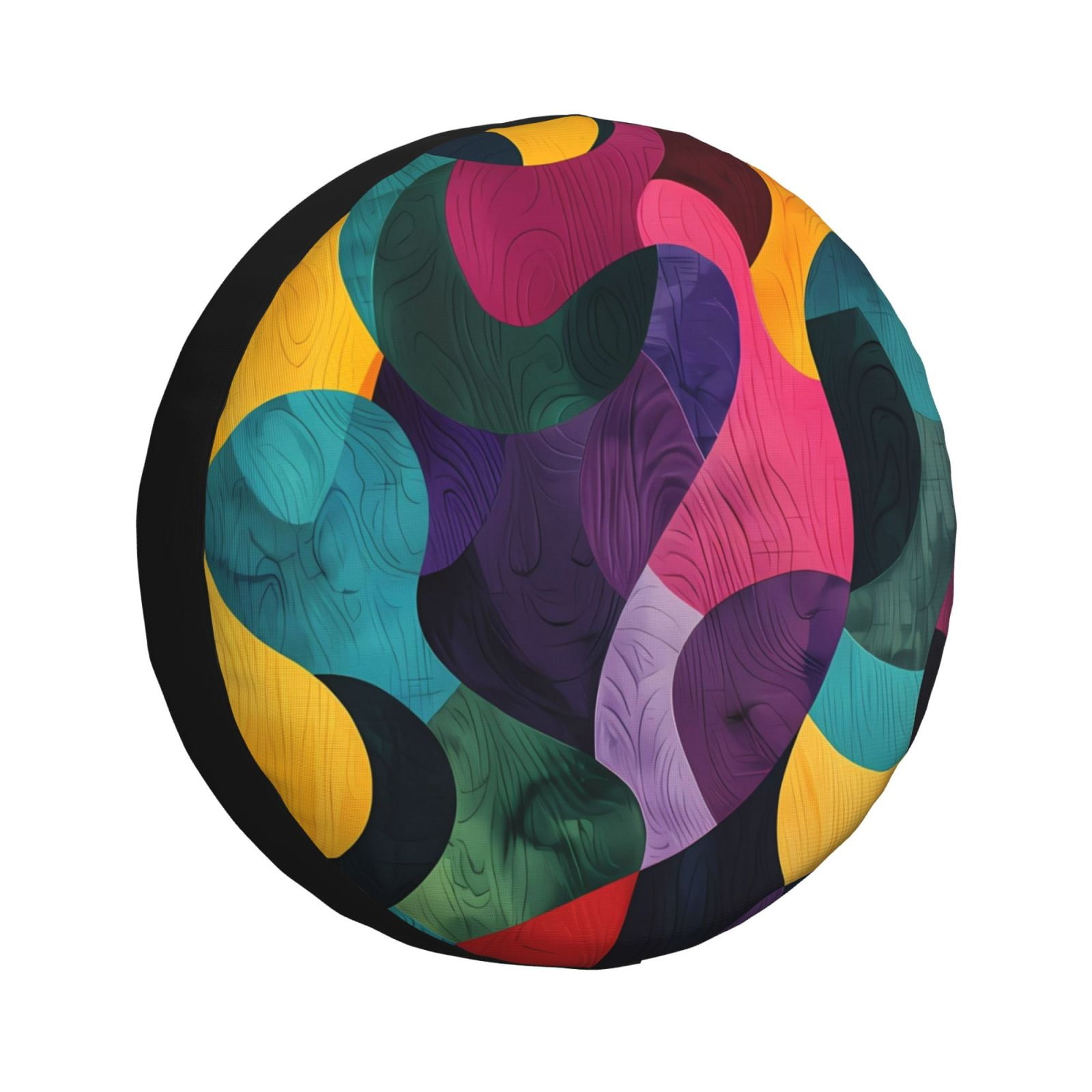 Qokaie Vibrant Abstract Flow Pattern Tire Cover, Waterproof Leather ...
