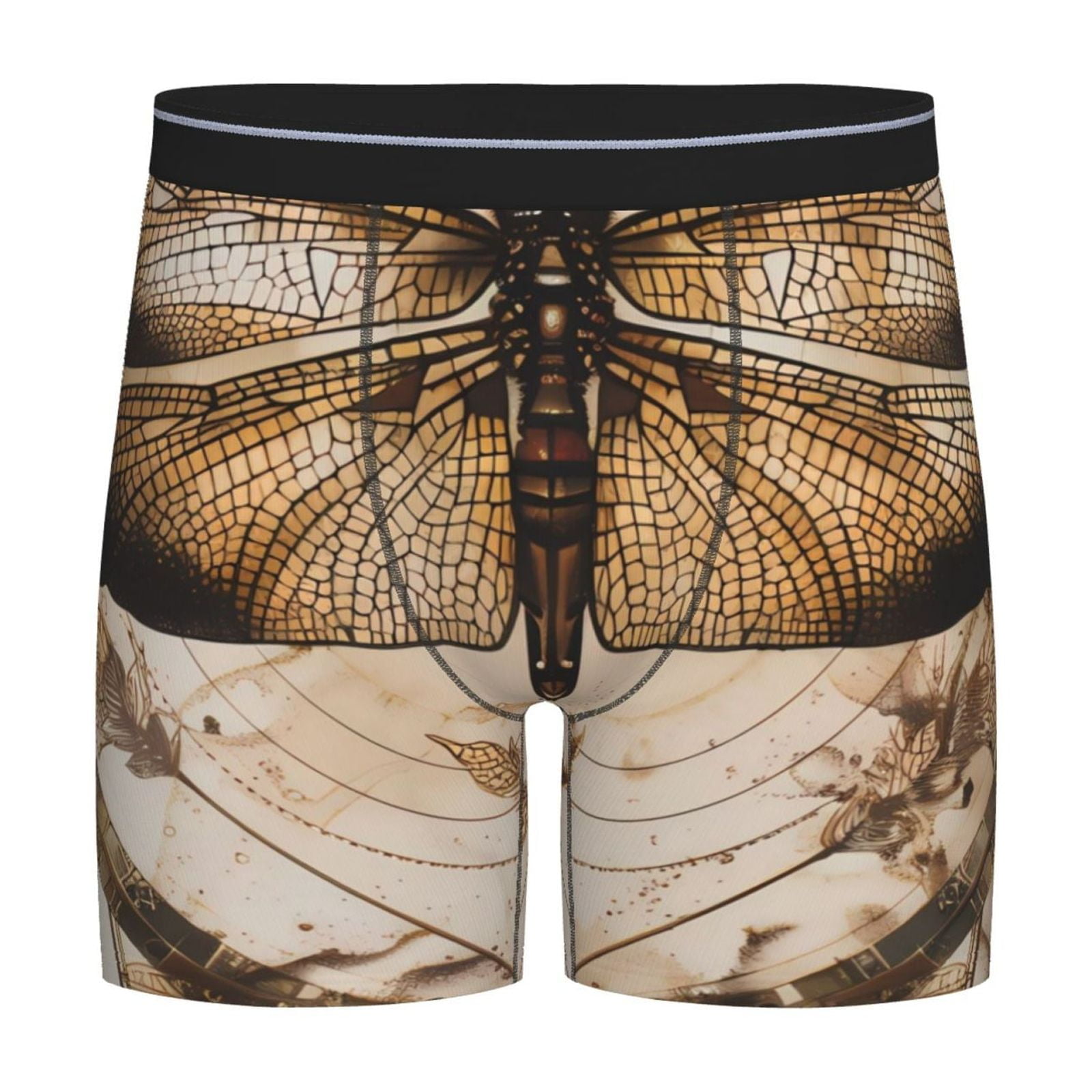 Qokaie Vintage Dragonfly Artwork for Men's Cotton Briefs Underwear ...