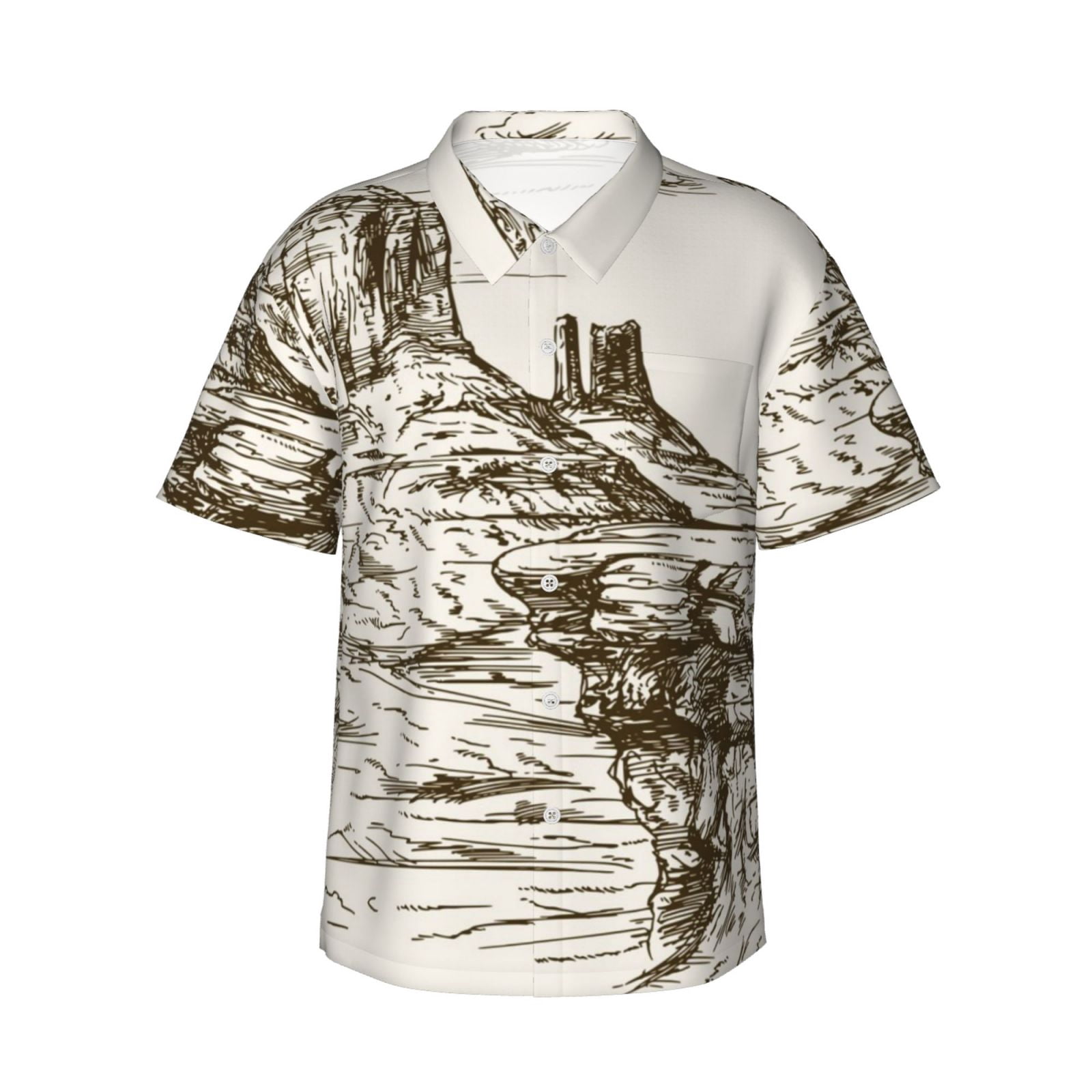 Qokaie Western Desert Cowboys 1 Print Men’s Hawaiian Shirt – Tropical ...