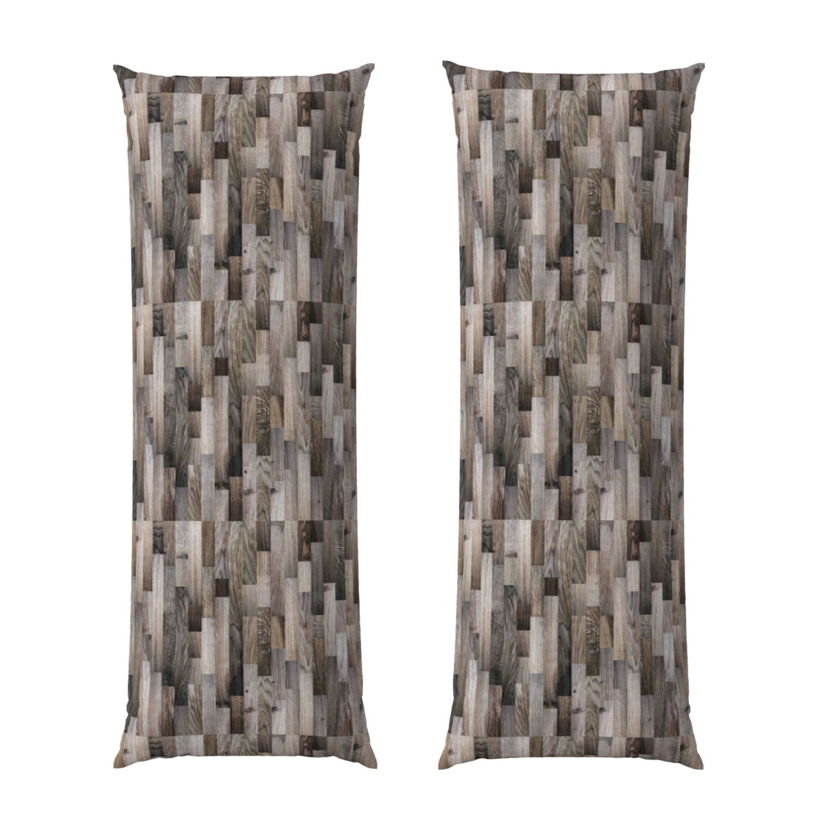 Qokaie Wooden Texture Print Cotton Hypoallergenic Body Pillow ...