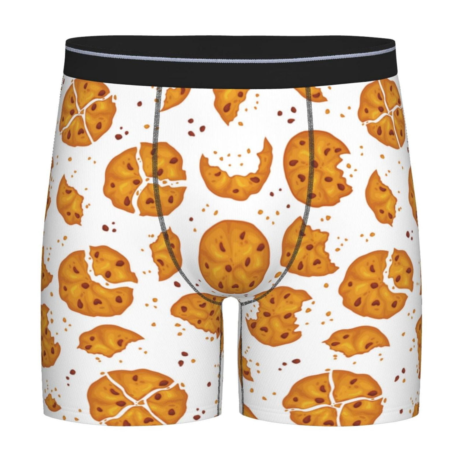 Qokaie Yellow Biscuit for Men's Cotton Briefs Underwear, Long Leg ...