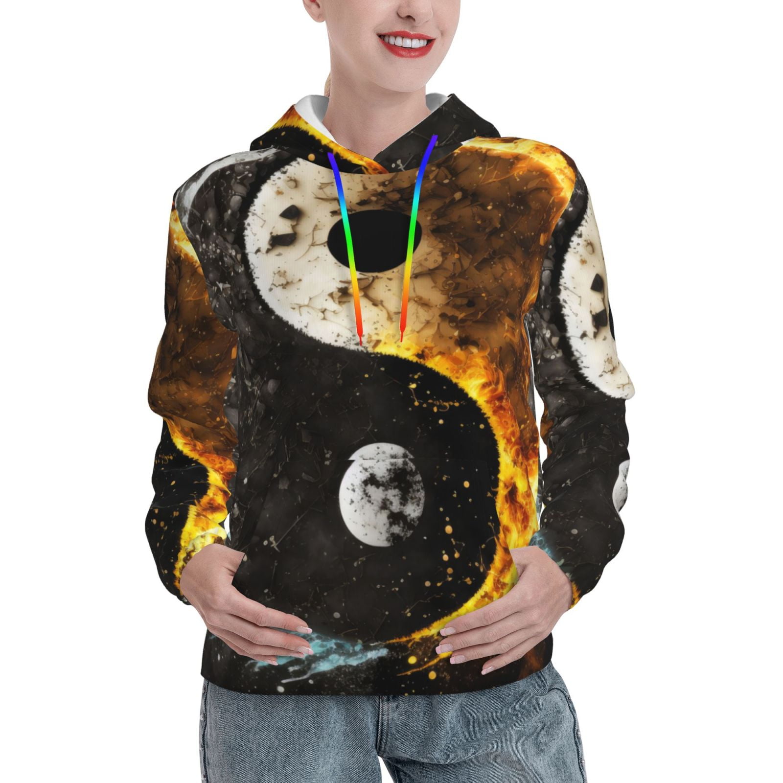 Haiem Yin Yang for Men's Fashion Hoodies & Sweatshirts with Kangaroo ...