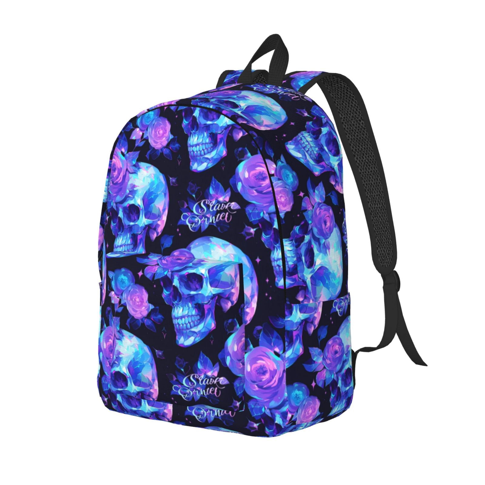 Qokaie cool crystal Skull flower Printed Classical Basic Travel ...