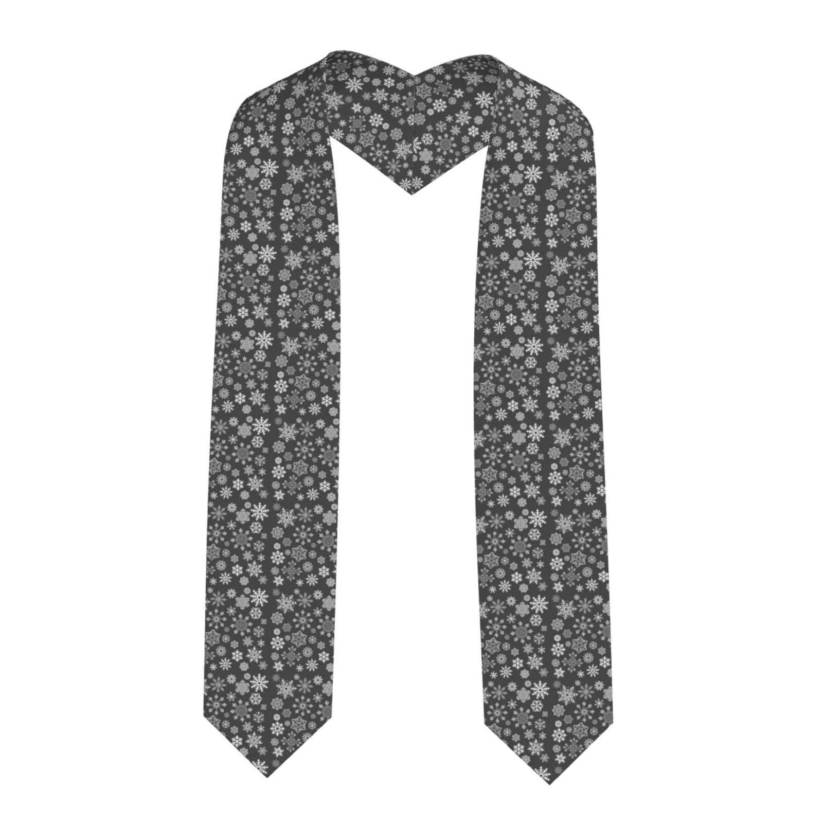 Qokaie simple white Snowflake Pattern Graduation Shawl Stole – Academic ...