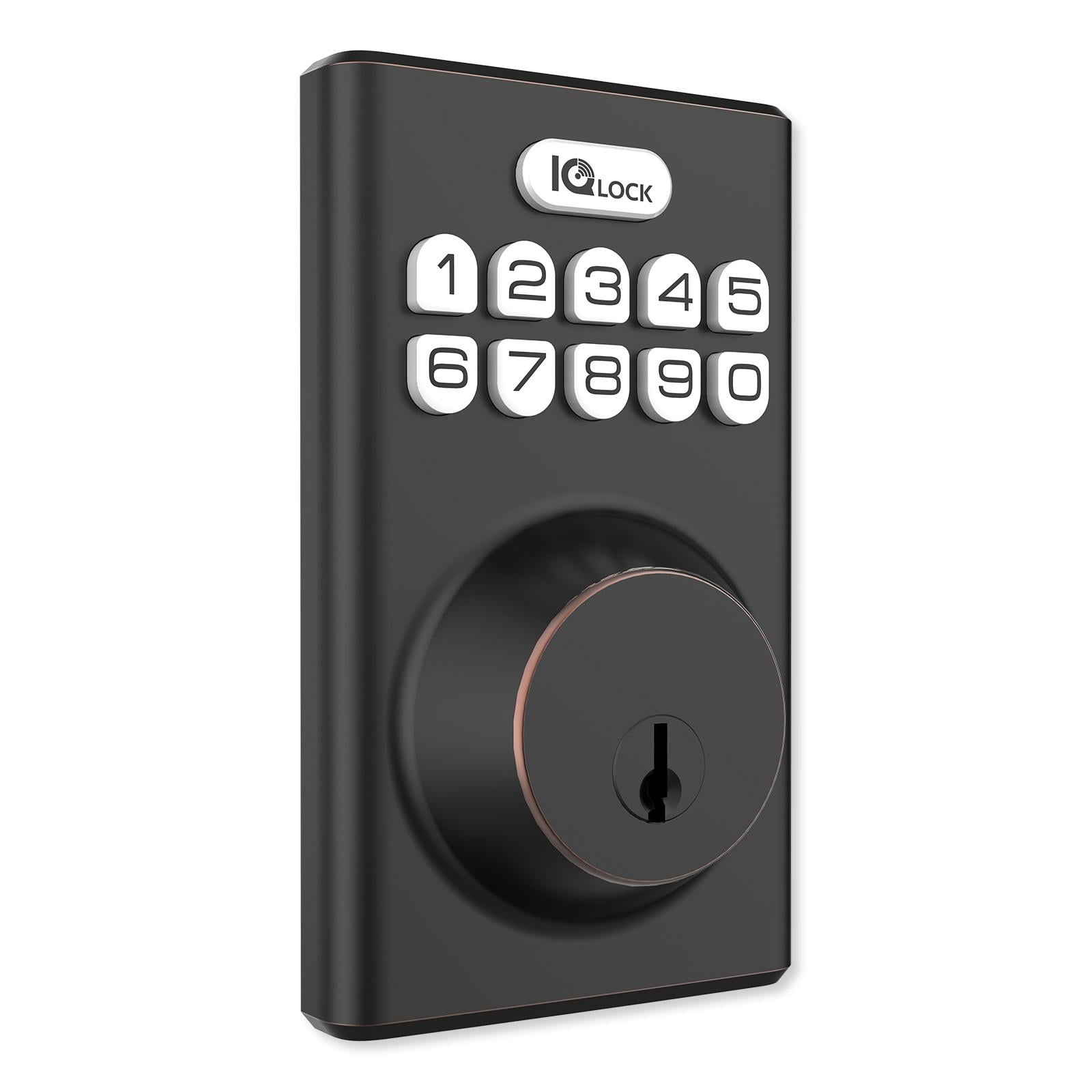 Qolsys IQ Lock-PGK-ORB IQ Lock-PG Push Button Deadbolt, Oil-Rubbed ...