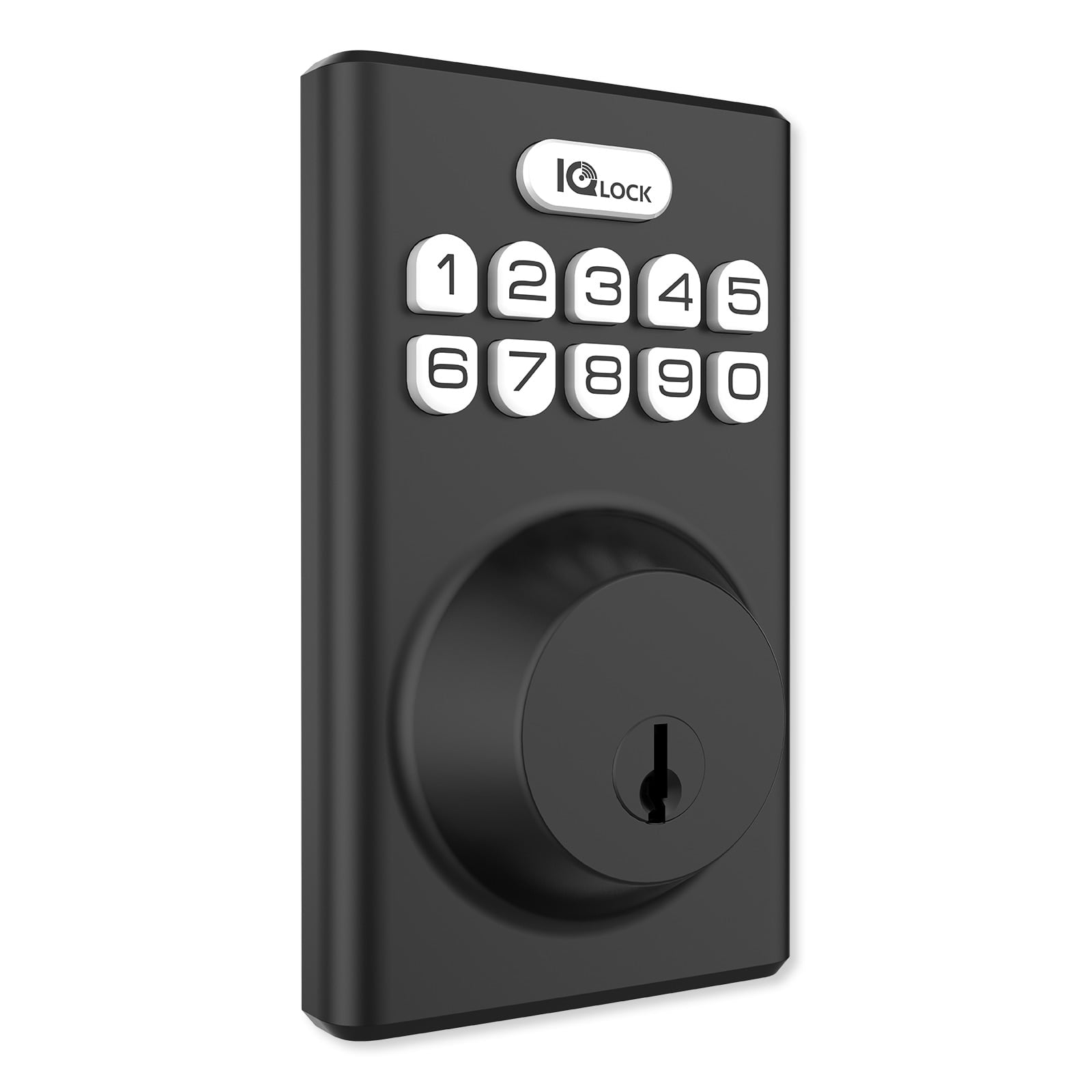 Qolsys IQDLK-PGK-MB IQ Lock-PG Push Button Deadbolt, Matte Black ...