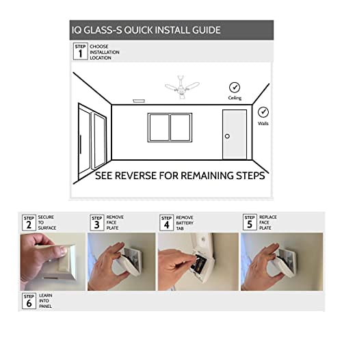 Qolsys QS1431-840 IQ Wireless S-Line Encrypted Glass Break Sensor ...