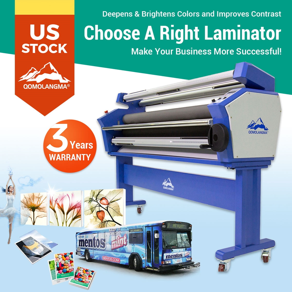 Qomolangma 63in Full Auto Wide Format Cold Laminator Laminating Machine