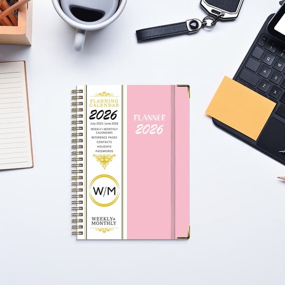 Qonioi 2025-2026 A5 Planner, English Schedule Notebook with Dividers ...
