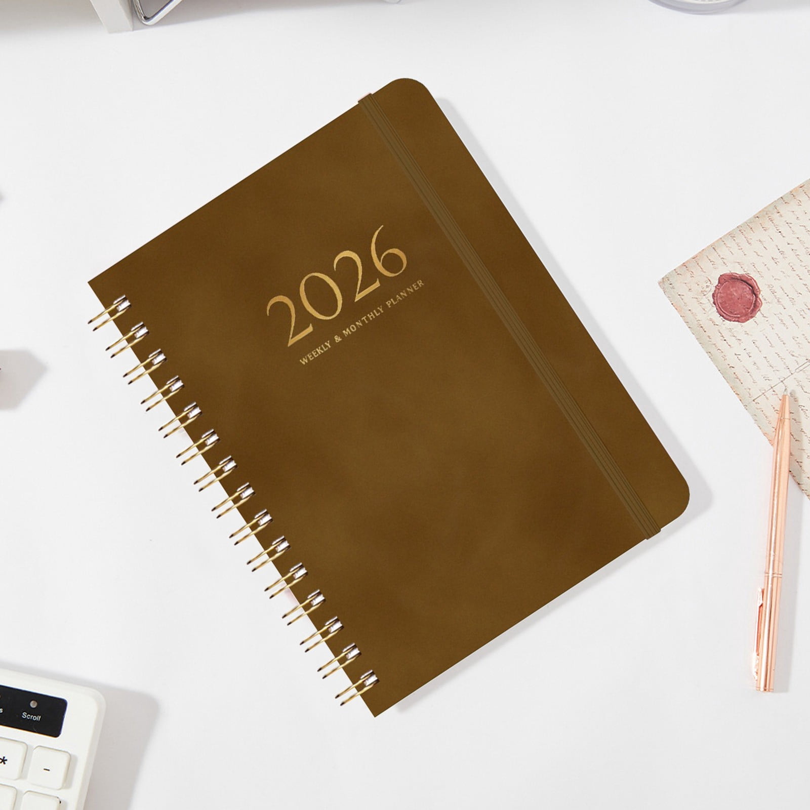 Qonioi 2025-2026 Schedule Planner, A5 Date Notes Calendar with Faux ...