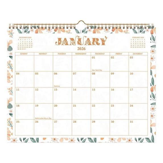 Qonioi 2026-2027 Wall Desk Calendar, Watercolor Monthly Art with ...