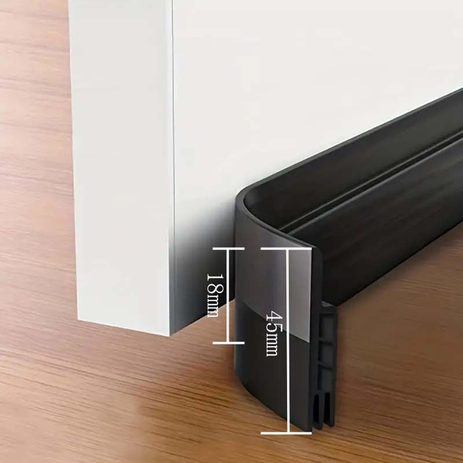 Qonioi 45mm Door Bottom Soundproofing Strip, Self-Adhesive Windproof ...