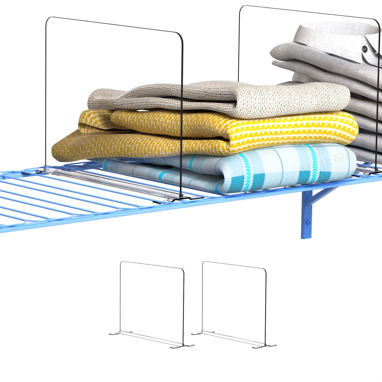 Qonioi Acrylic Shelf Divider, Clear Plastic Partition Board for ...