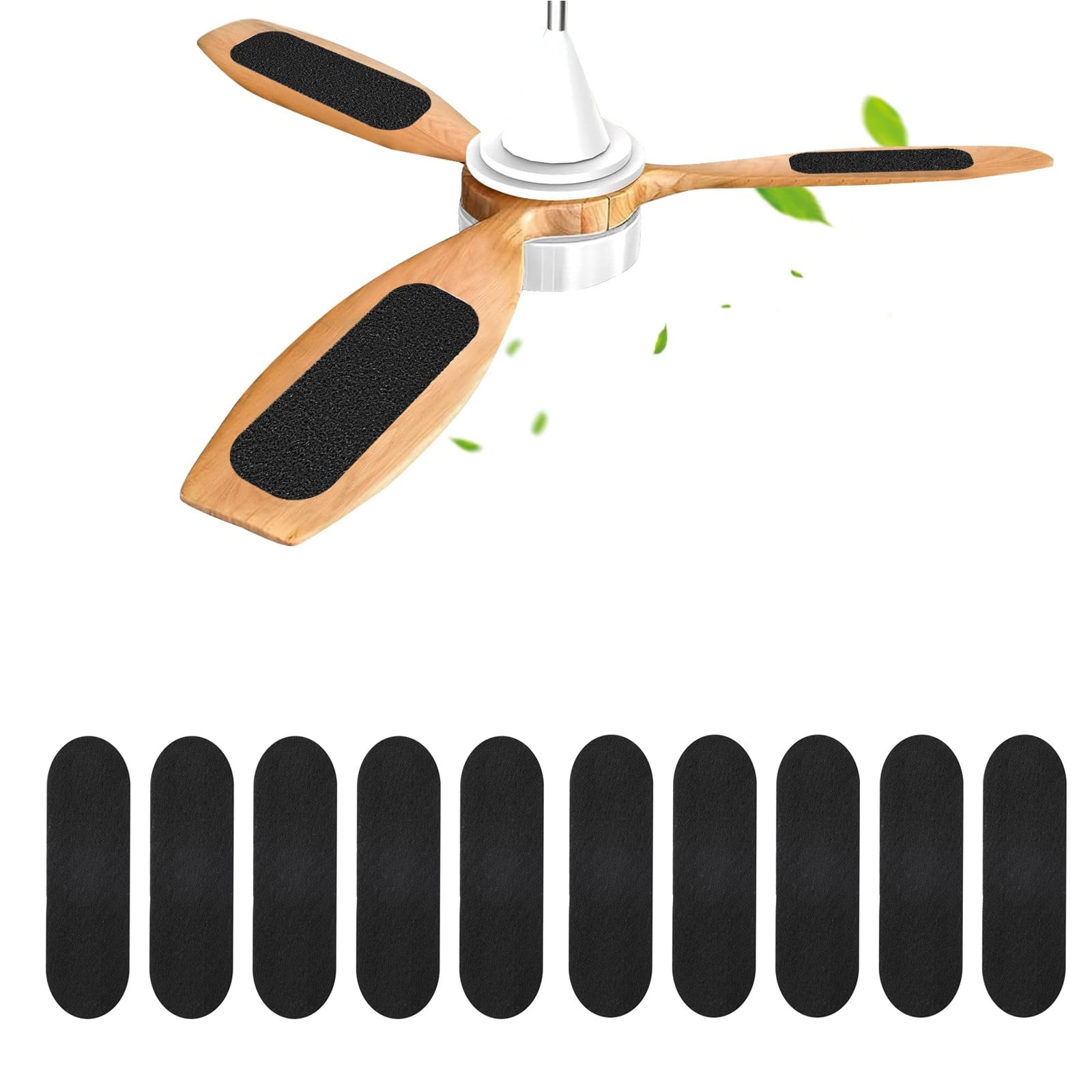 Qonioi Activated Carbon Ceiling Fan Filter Blades, 10-Pack Self ...