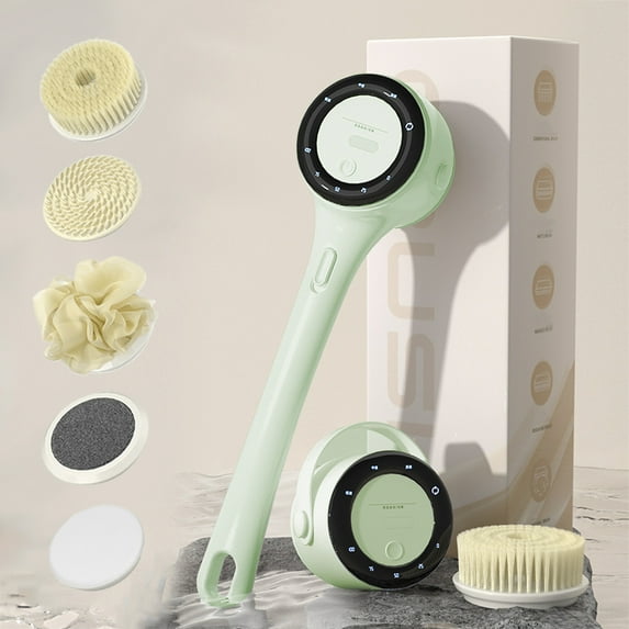 Qonioi Automatic Shower Brush, Rechargeable Rotating Back Scrubber with ...