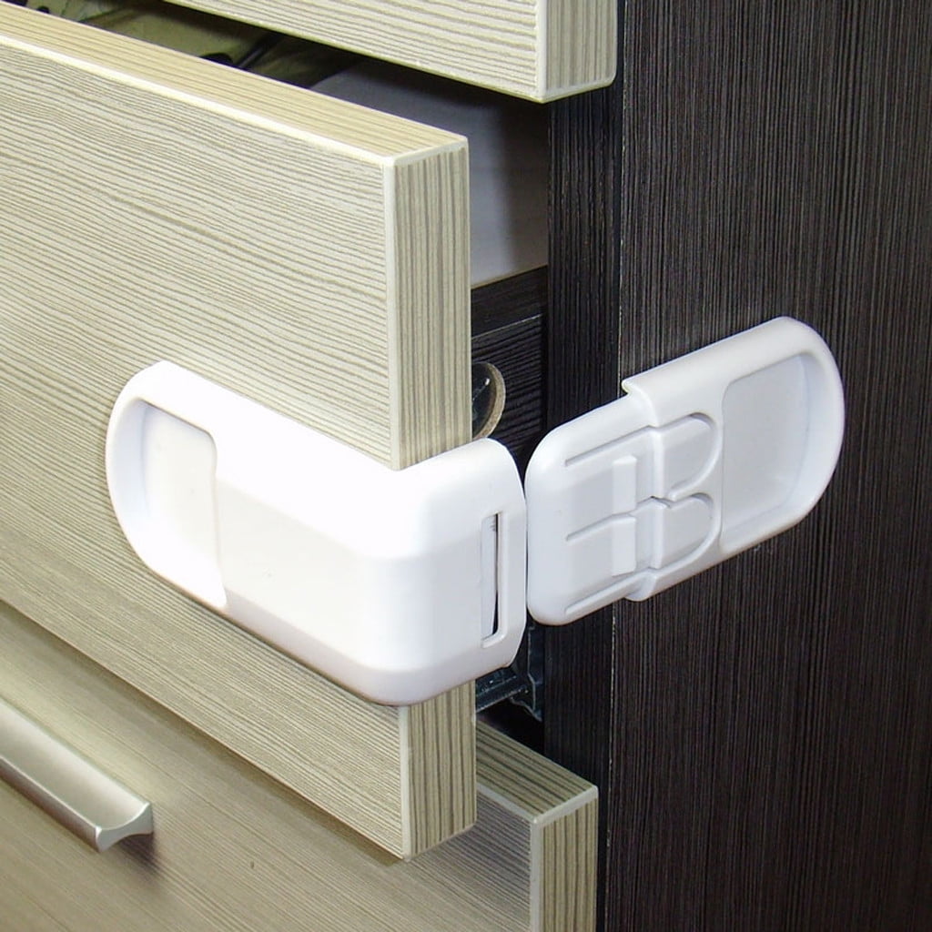 Qonioi Child Safety Locks, 5PCS Baby Proofing Cabinet Fridge Drawer ...