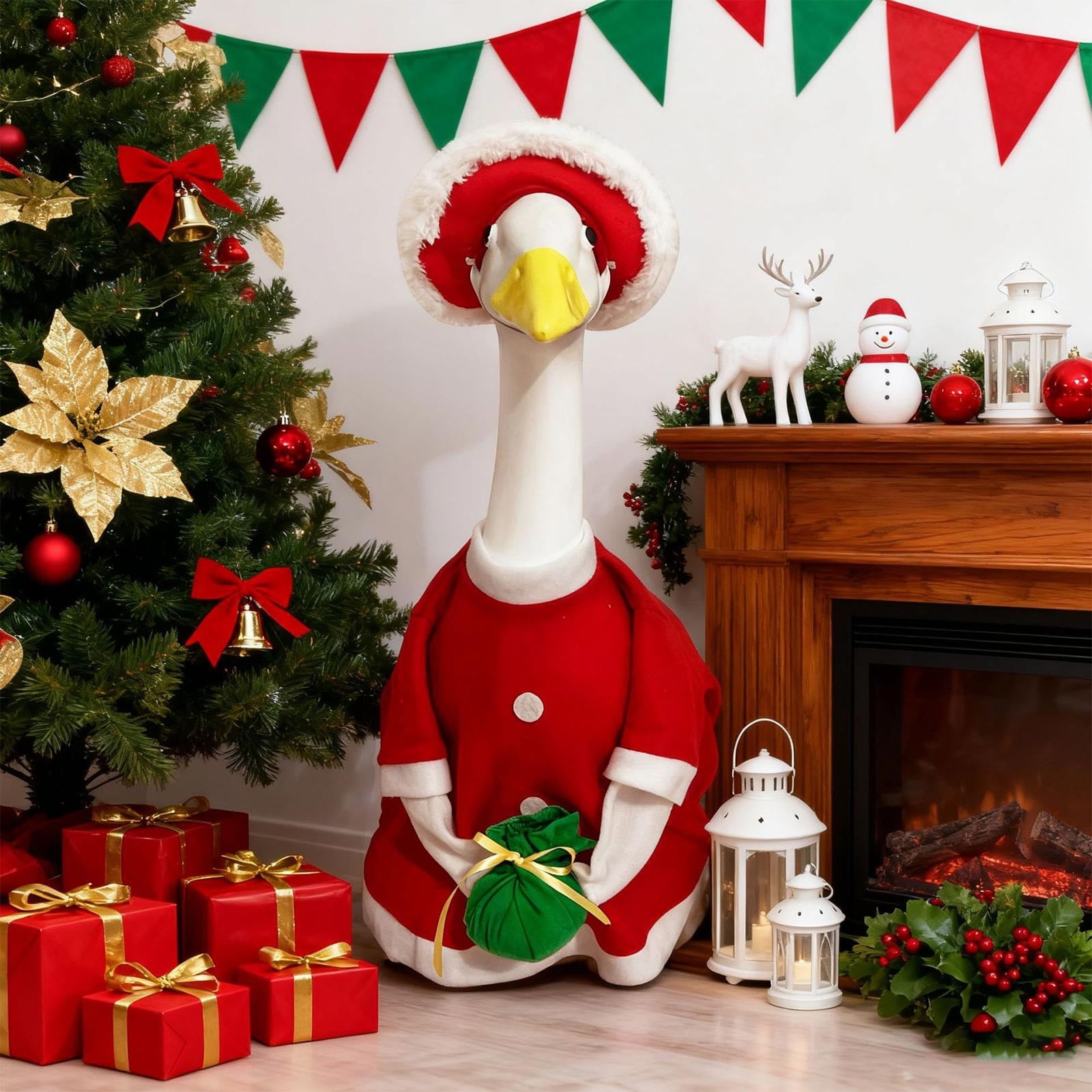 Qonioi Christmas Goose Costume Red Outfit, Tear Resistant Goose Garment ...