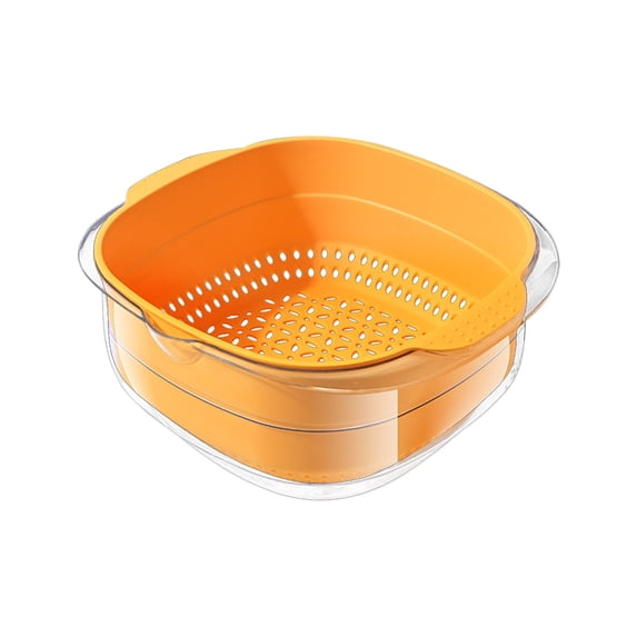 Qonioi Double Layer Drainage Basket, Vegetable Fruit Washing Basket ...