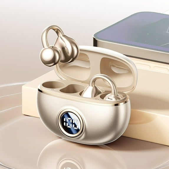 Qonioi Earclip Bluetooth 5.4 Earphones, Open Ear Clip Style Wireless ...