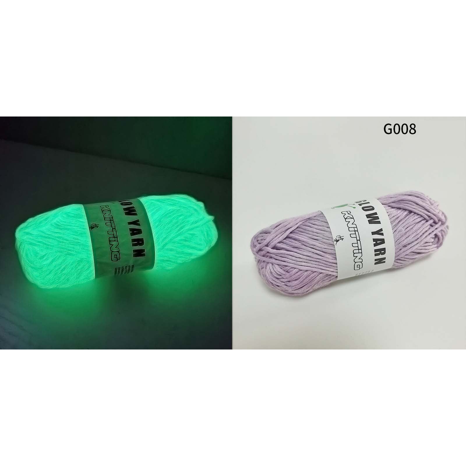 Qonioi Glow in Dark Yarn, Luminous Hand Weaving DIY Yarn, Glowing ...