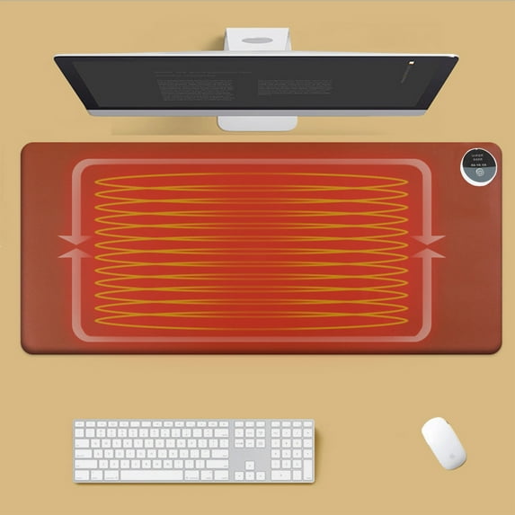 Qonioi Heated Mouse Pad, Large Desk Heating Pad with Digital Display ...