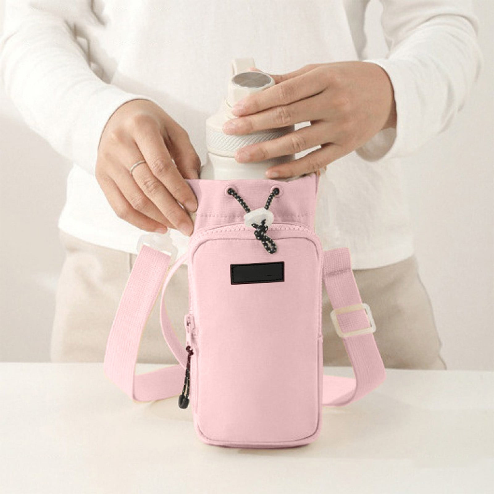 Qonioi Insulated Water Bottle Bag, Leakproof Crossbody Sling Pack for ...