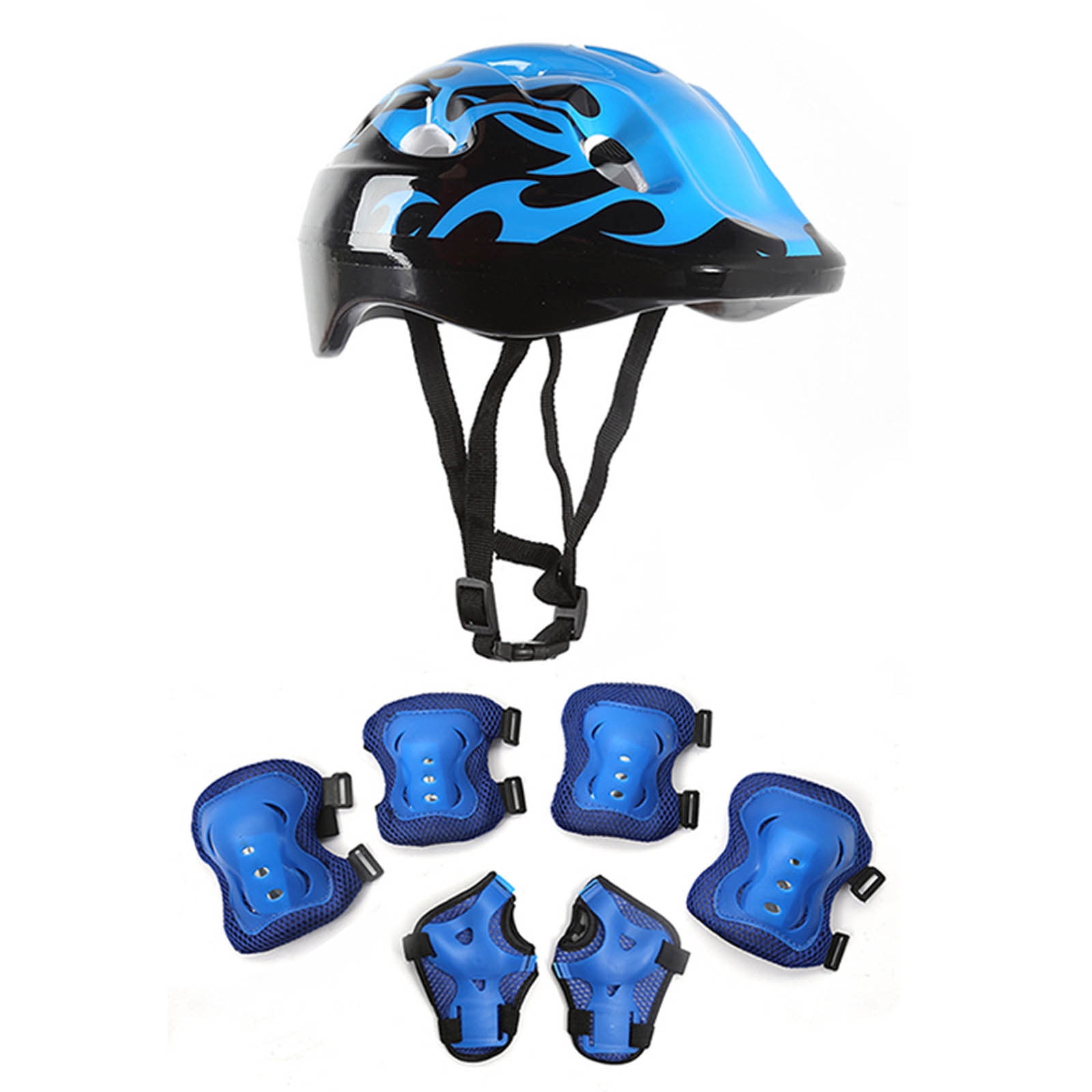 Qonioi Kids Protective Gear Set, 7Pcs Children's Helmet Knee Elbow ...