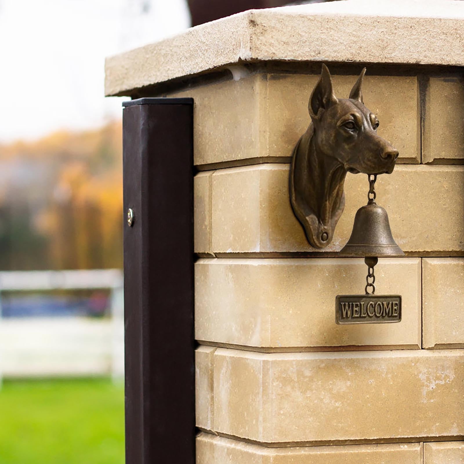 Qonioi Labrador Welcome Doorbell, Vintage German Shepherd Sculpture ...